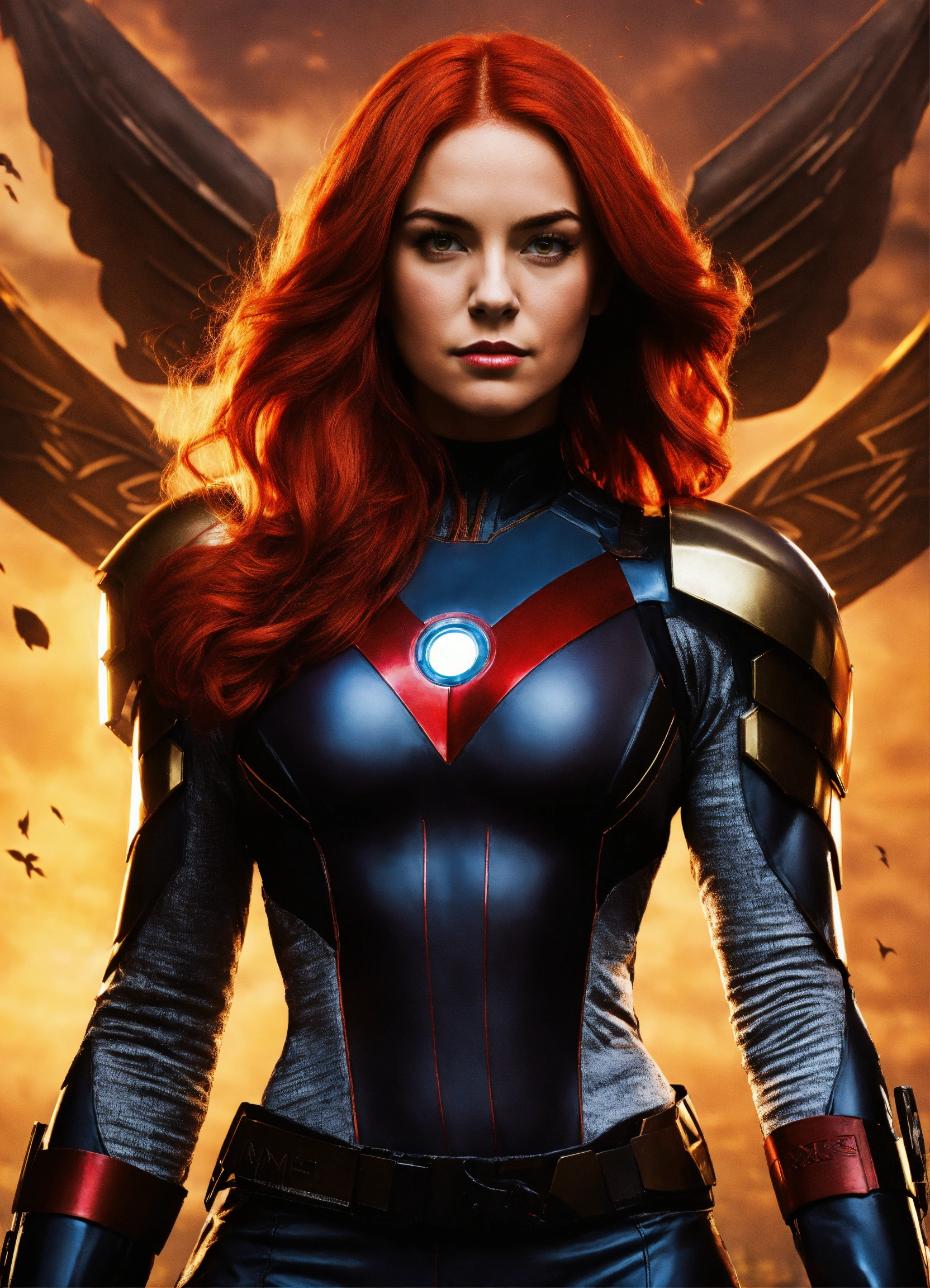 Lexica - Fitness model female X-Men Shadowcat with red hair wearing ...