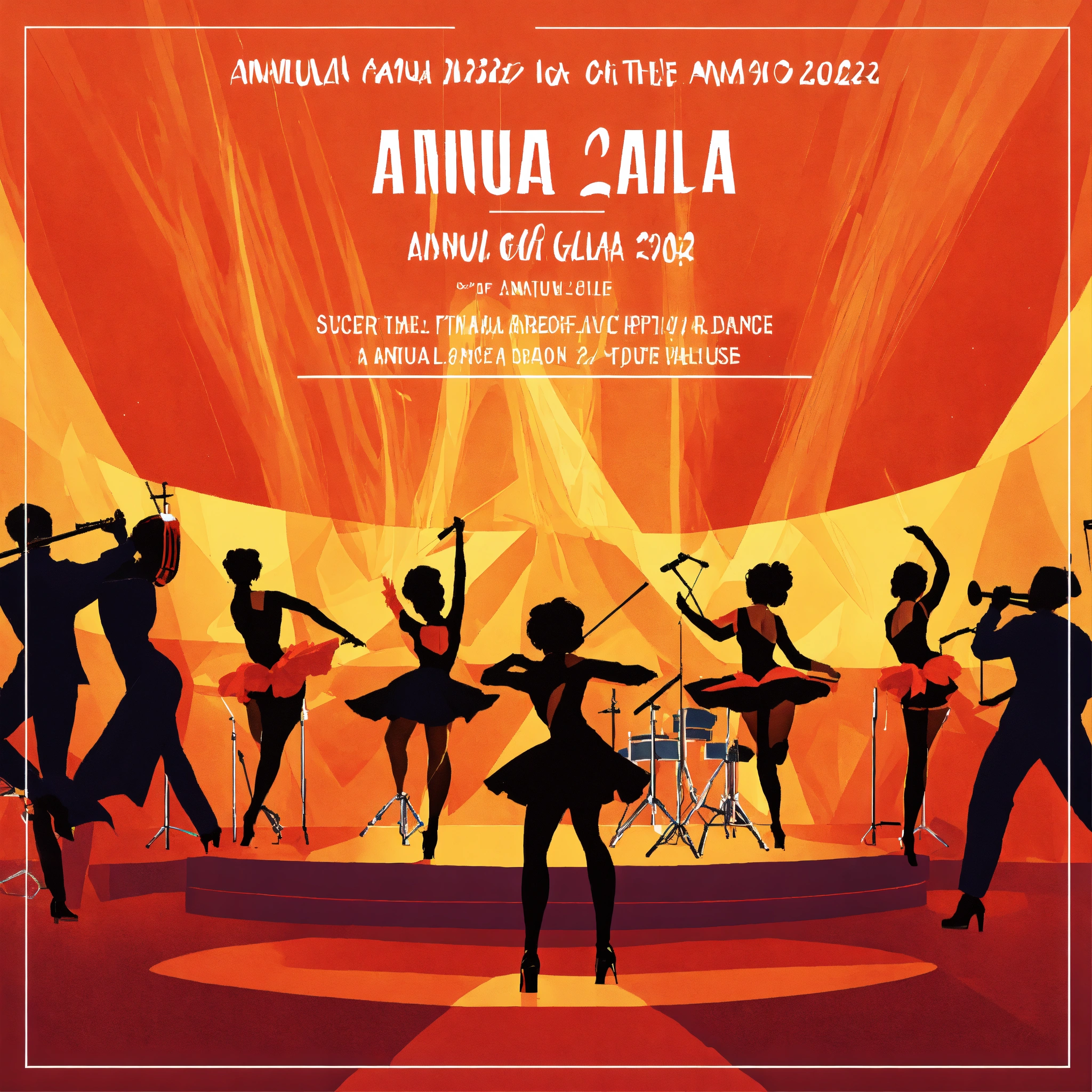 Lexica - A dance and musical concert poster with stage view. Include ...