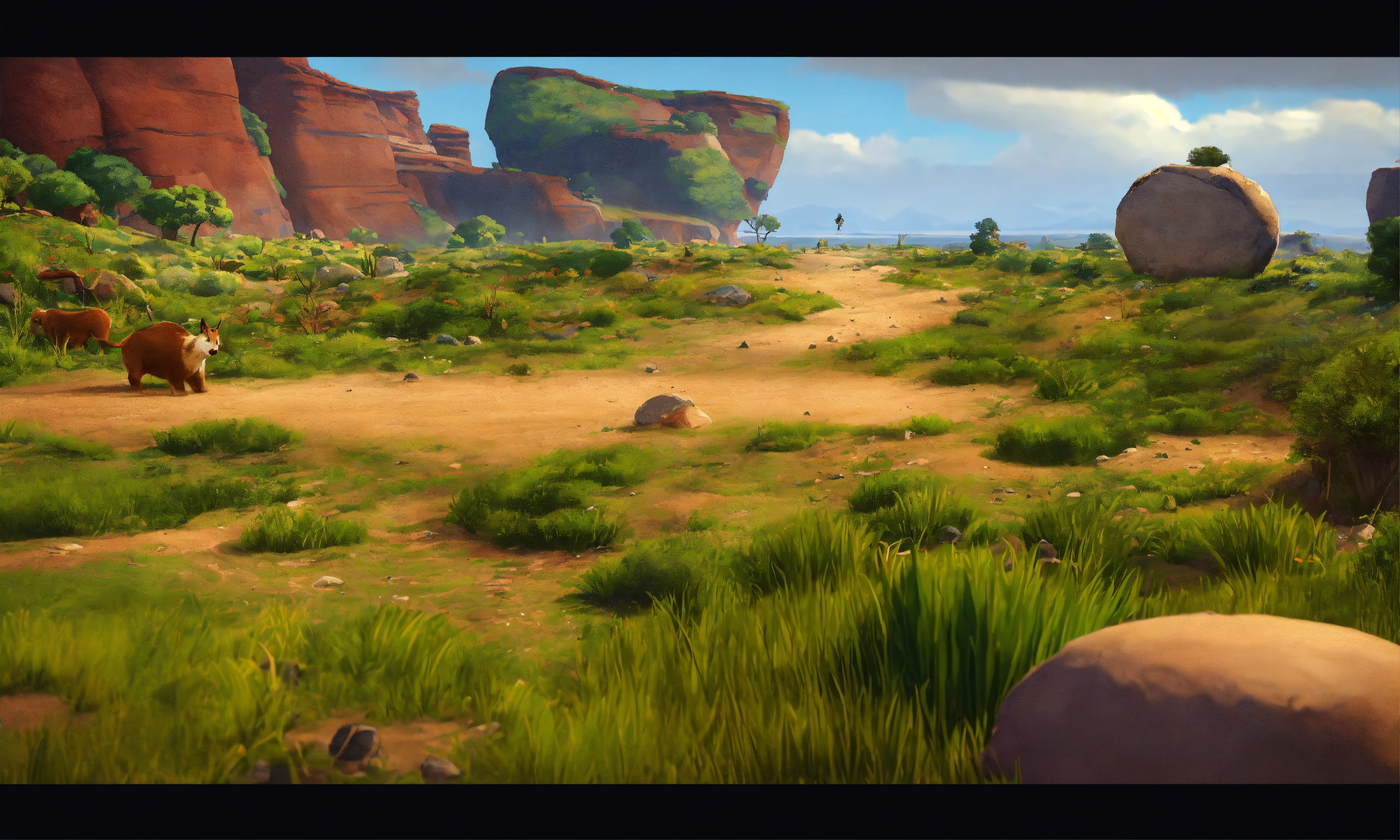 Lexica - A poor land fill with grass, sand, a few small rocks on the ...