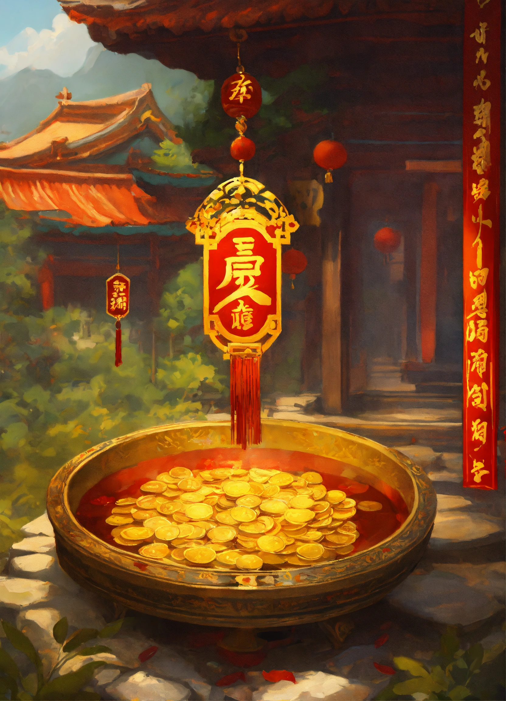 Lexica - Painting depicting fortune symbolism artstation painting style