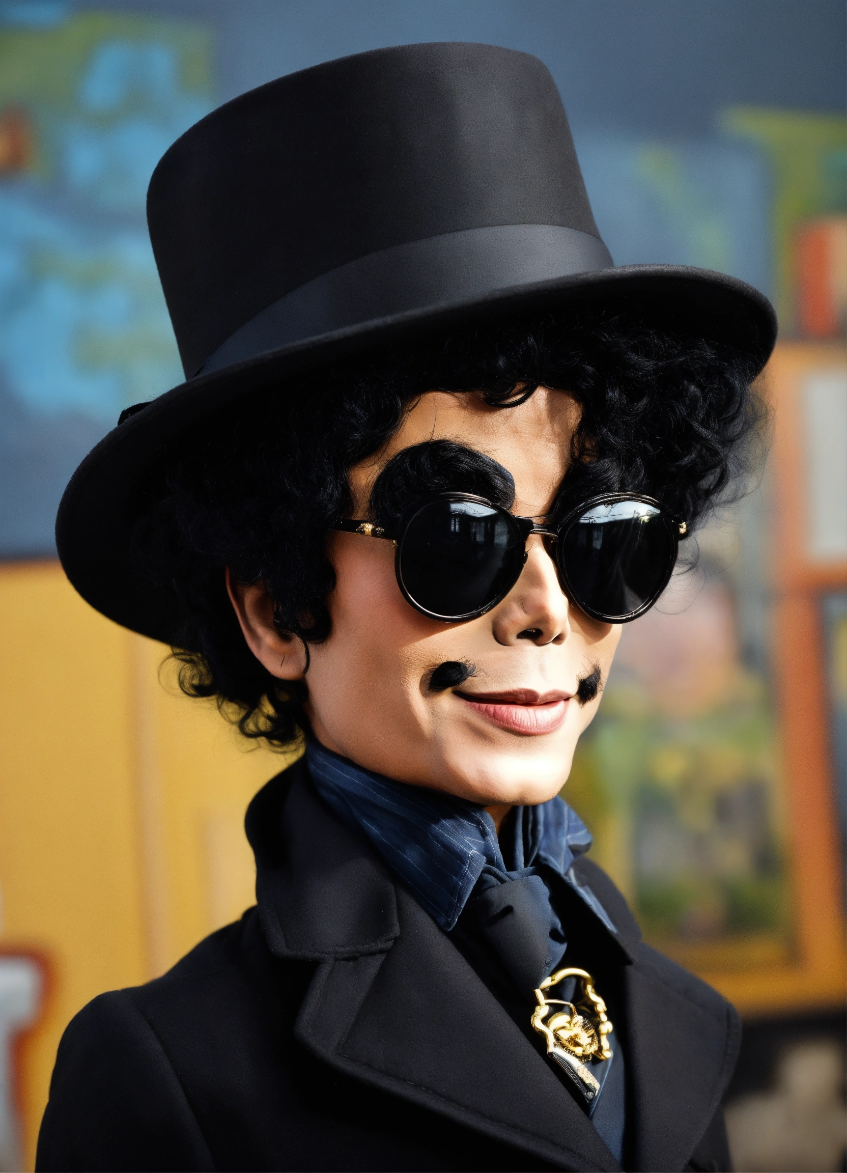 Lexica - Michael jackson disguised as charley chaplin
