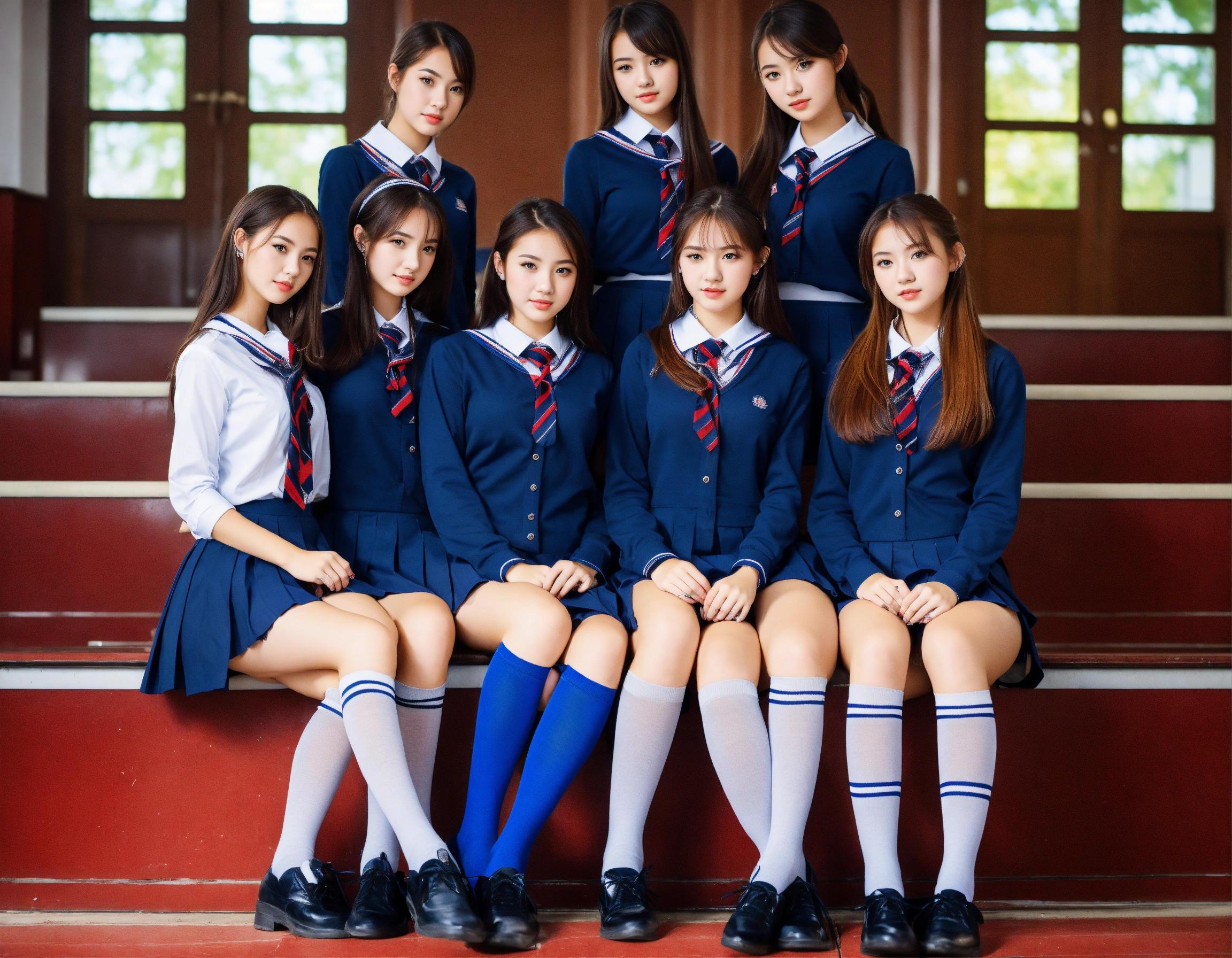 Lexica - European girls, Students, girls, liberal-minded, school uniform, tight-fitting shirt ...