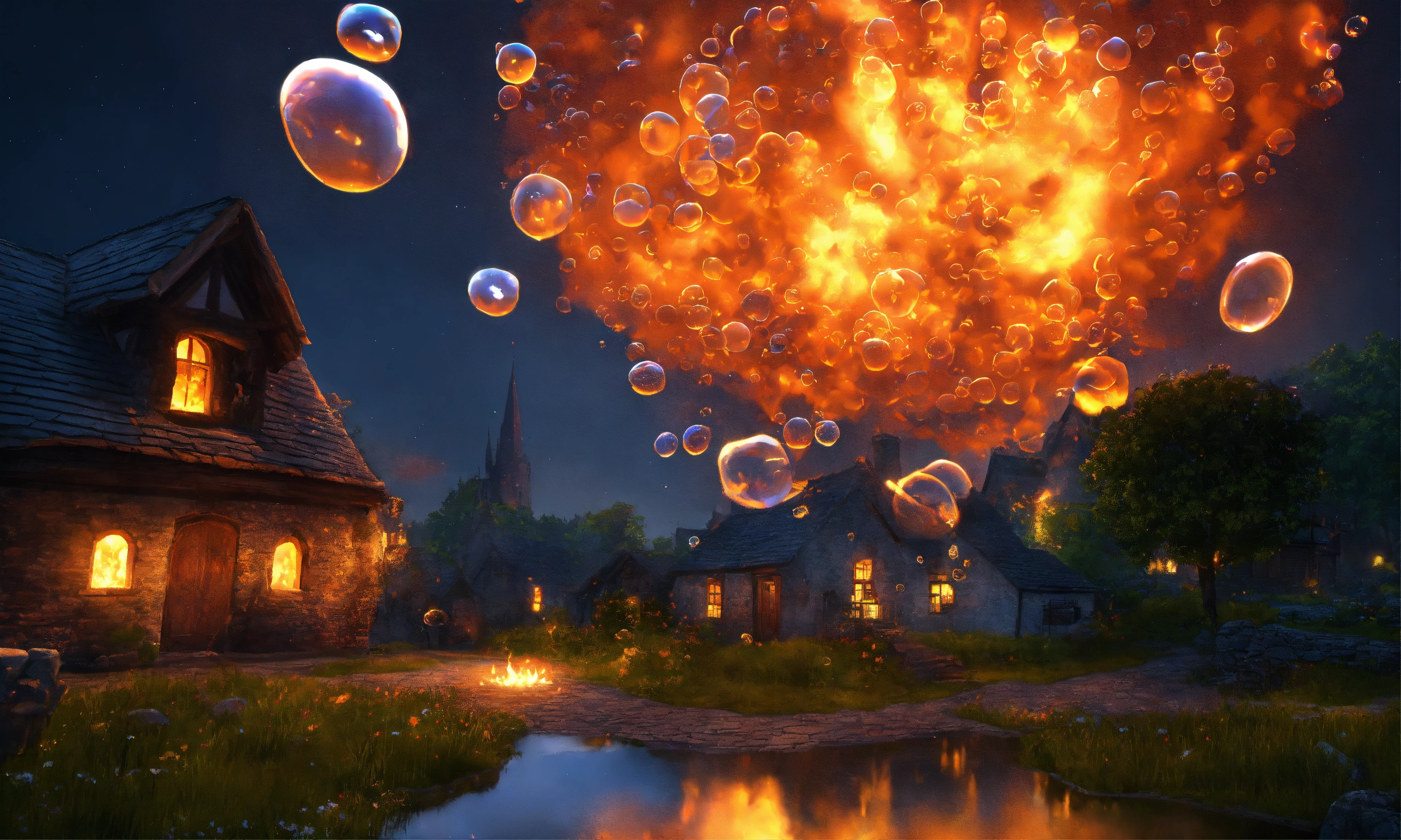 Lexica - Bubbles made from molten glass, lava bubbles, burning bubbles ...