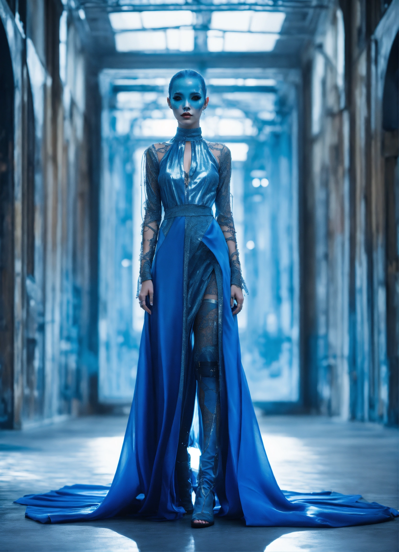 Lexica - Ethereal minimalist Alien race cybergoth fashion photography ...