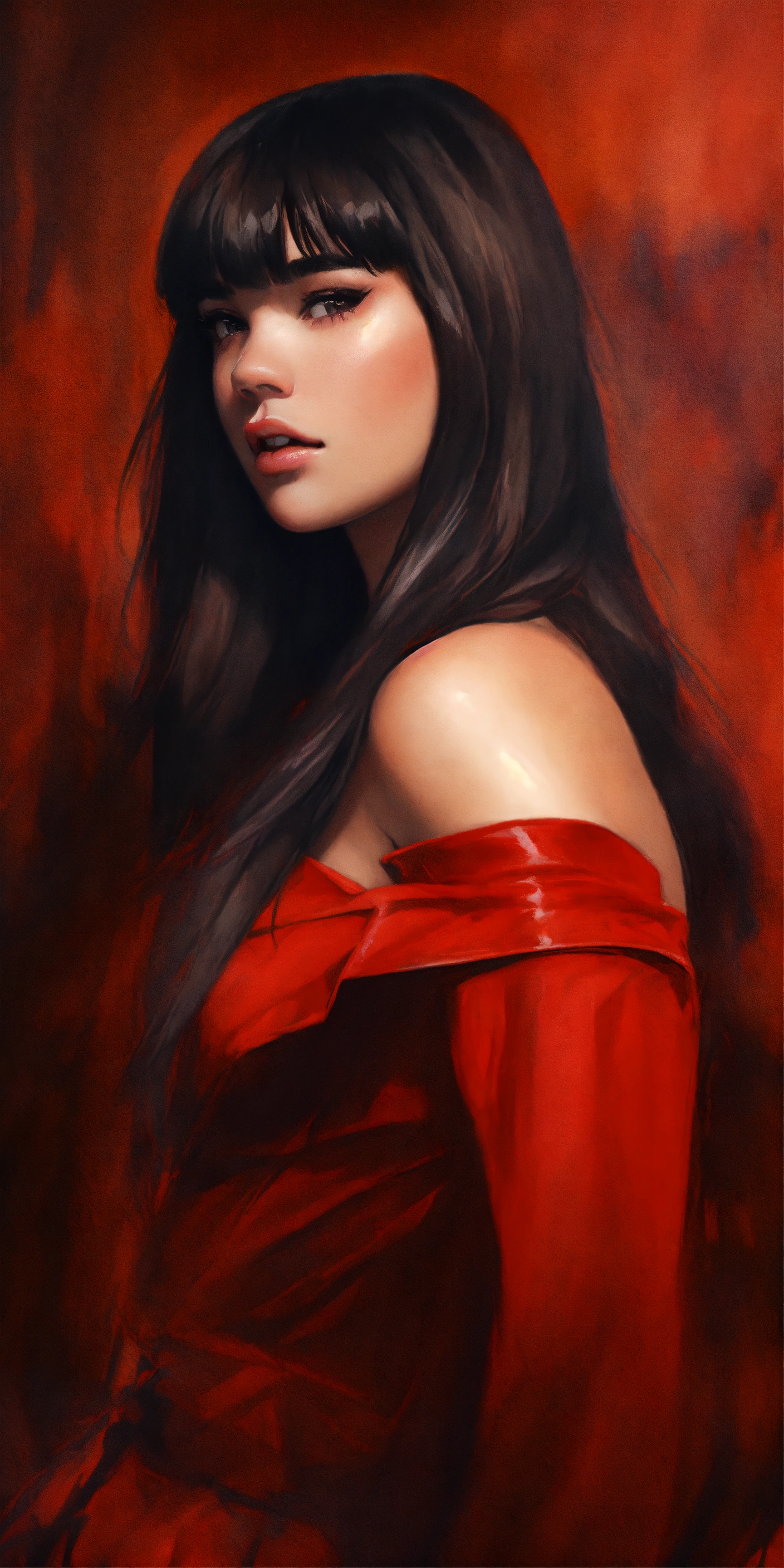 Lexica - Portrait of hailee steinfeld Vampirella realist