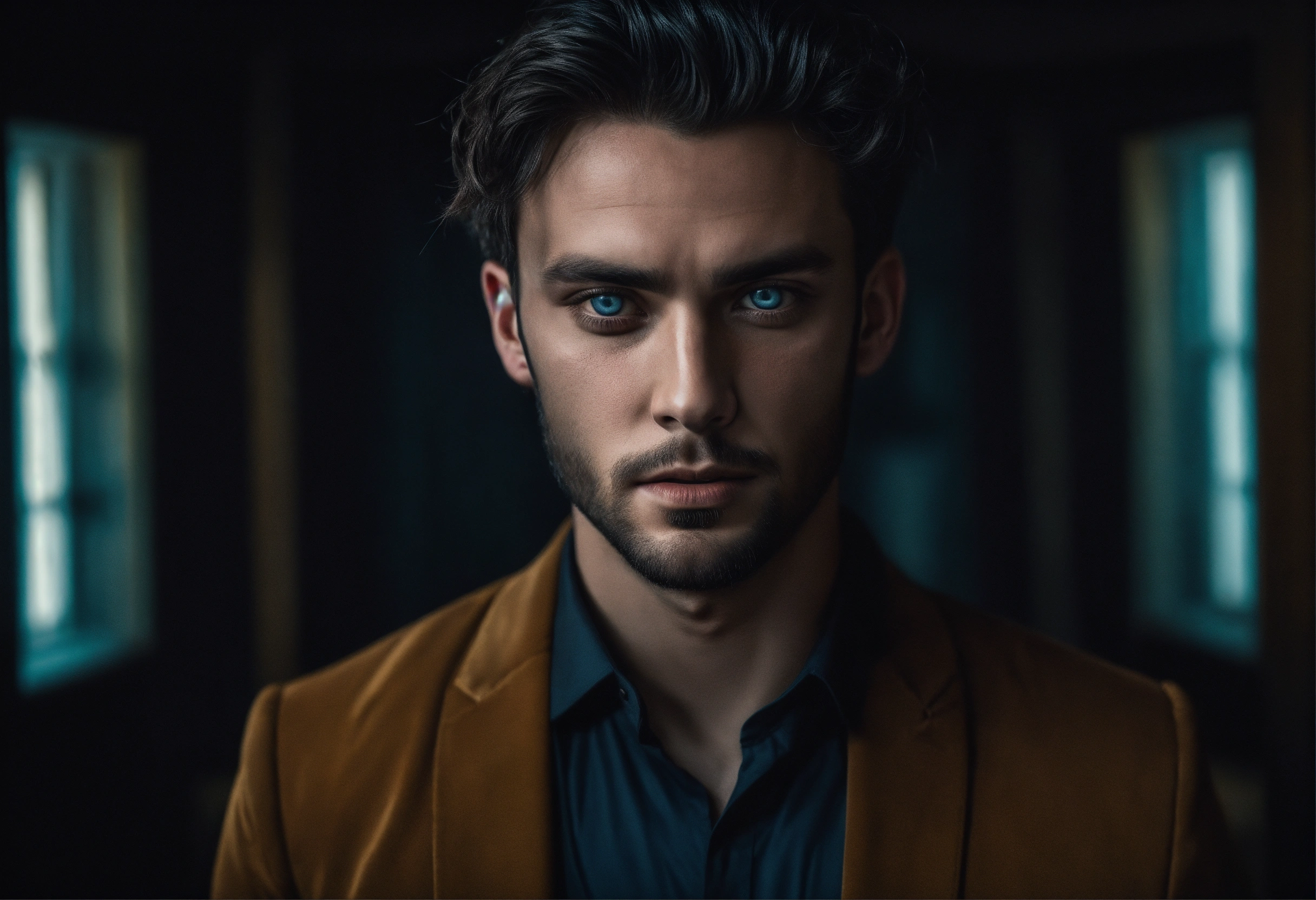 Lexica - Dark and dramatic portrait of a young and handsome evil ...