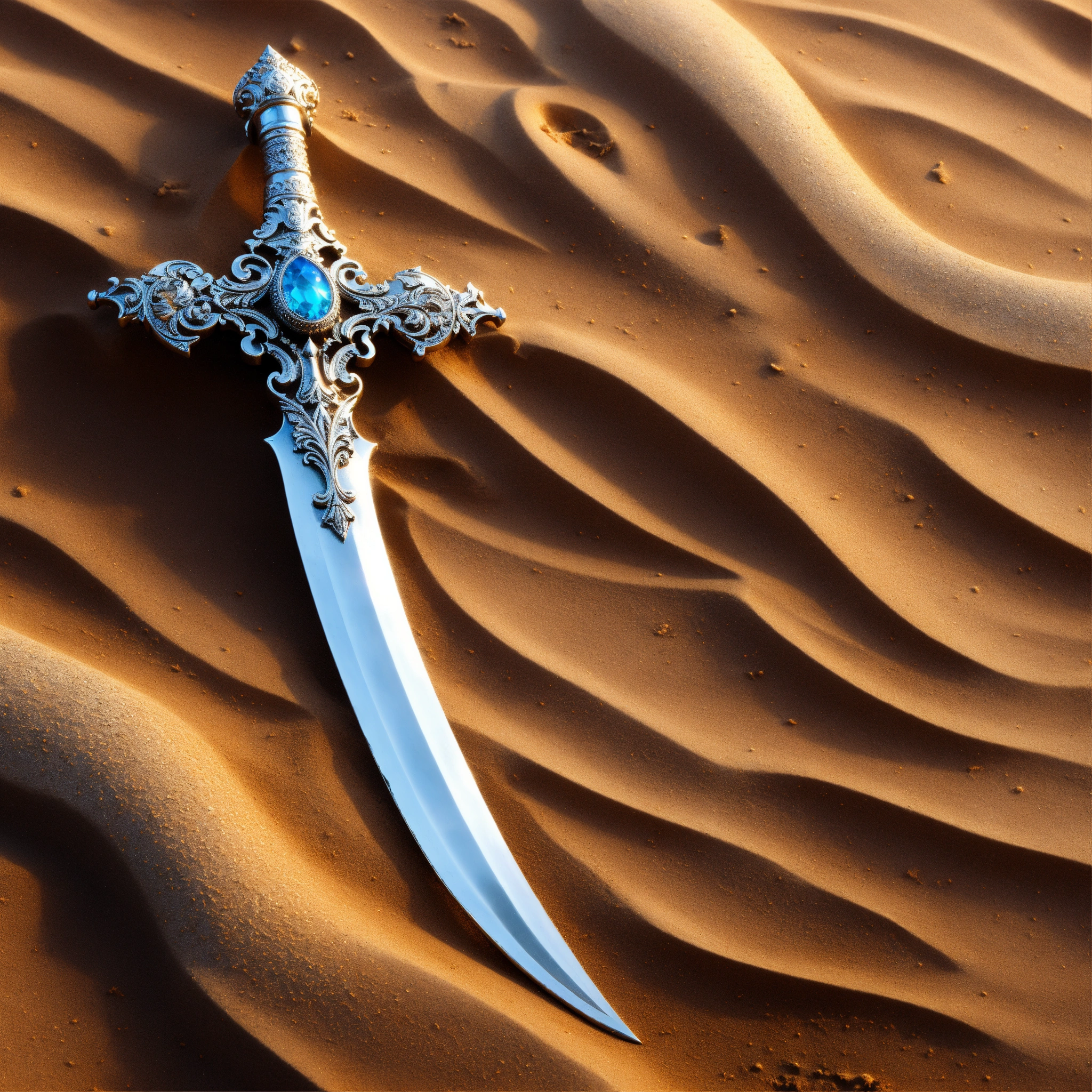 Lexica - 8k, picture of a narrow and delicate wavy curved dagger made ...