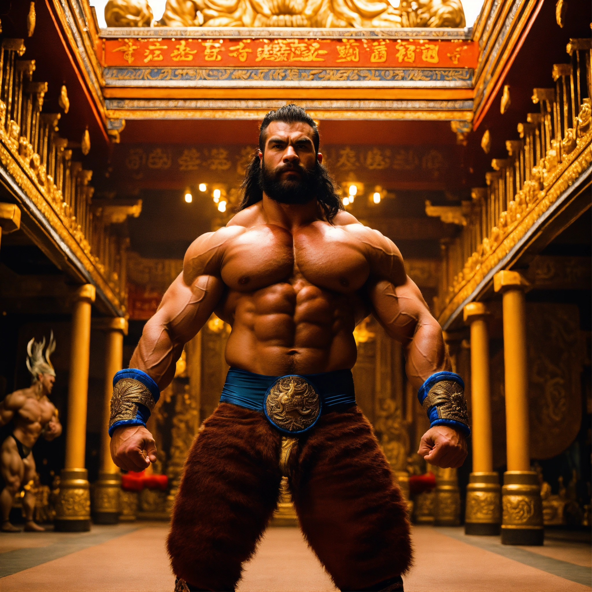 Lexica - 30-year-old hairy man with big muscles, Shao Kahn, big ...