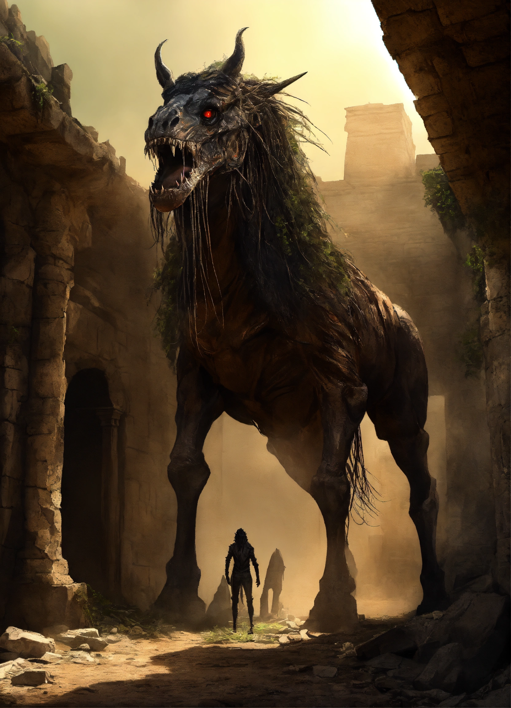 Lexica - A monstrous horse-like creature with strange proportions. Its ...