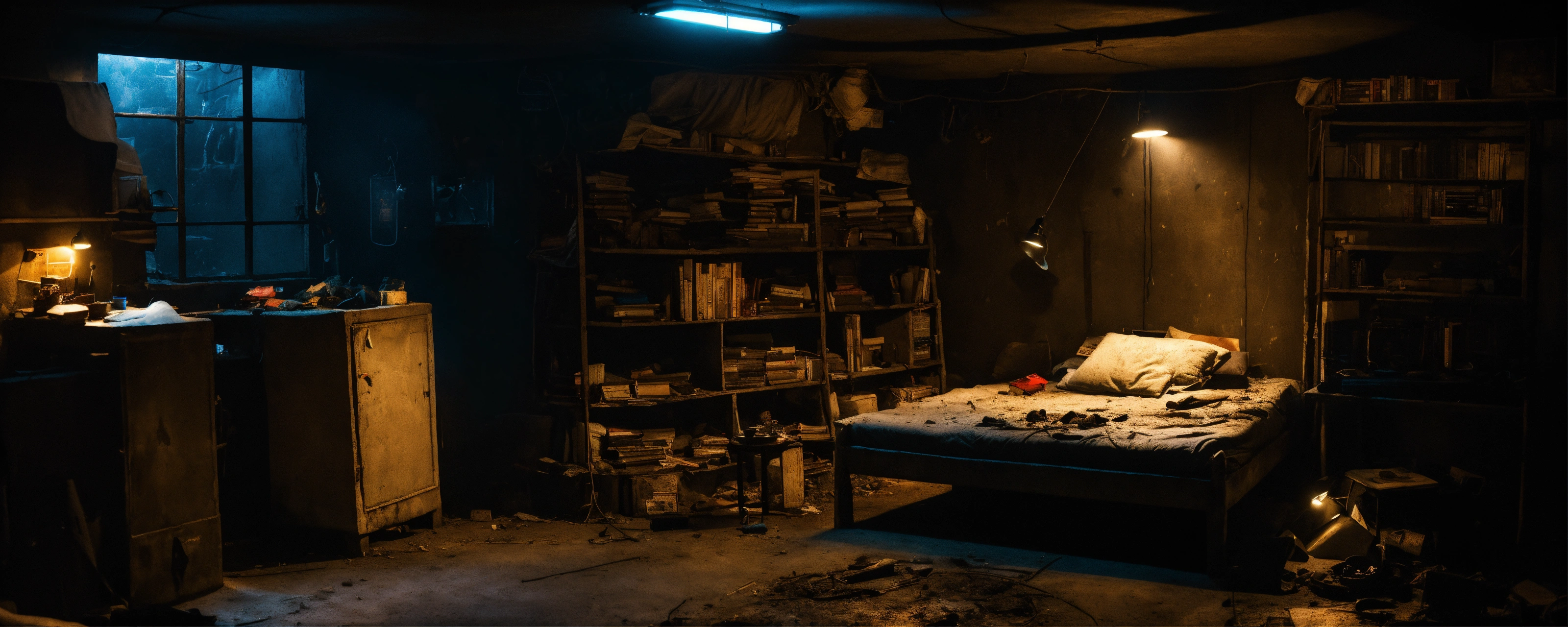 Lexica - An ultrarealistic dark photograph of a post-apocalyptic dark ...