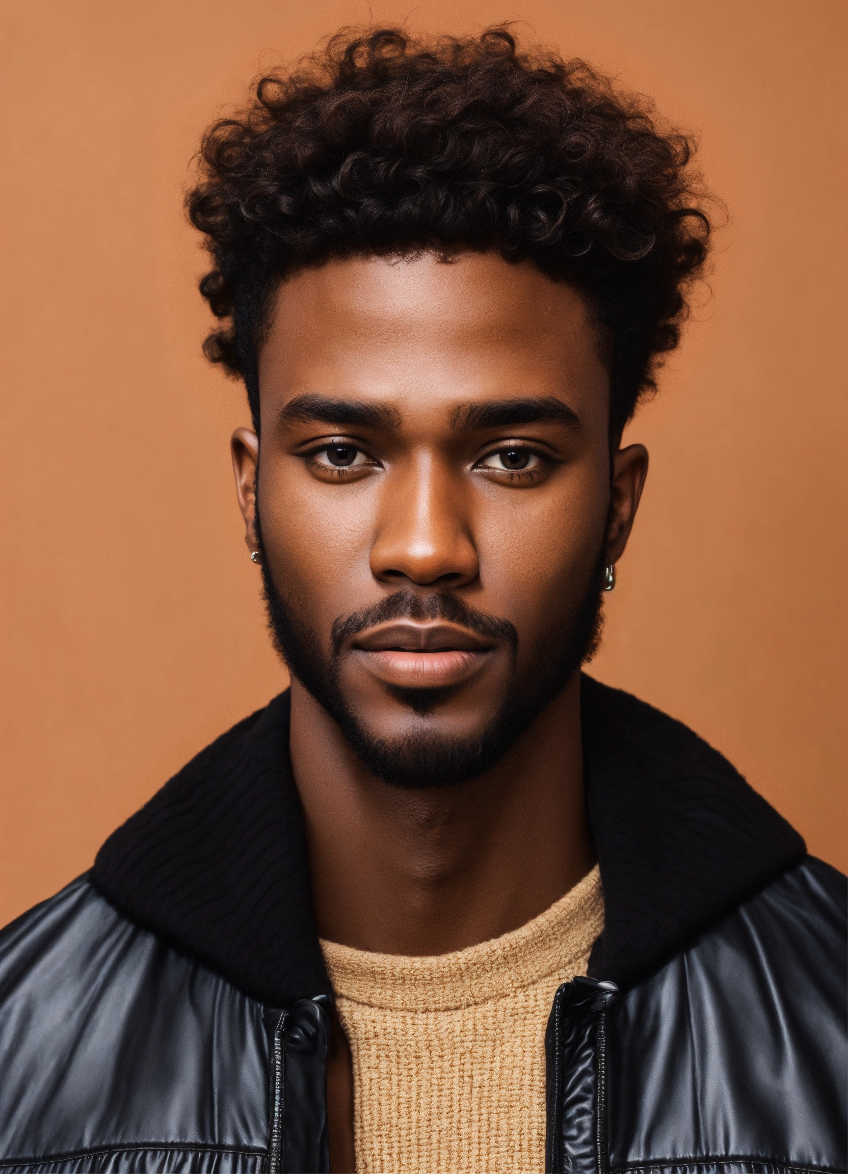 Lexica - Black man, caramel skin, brown wavy hair