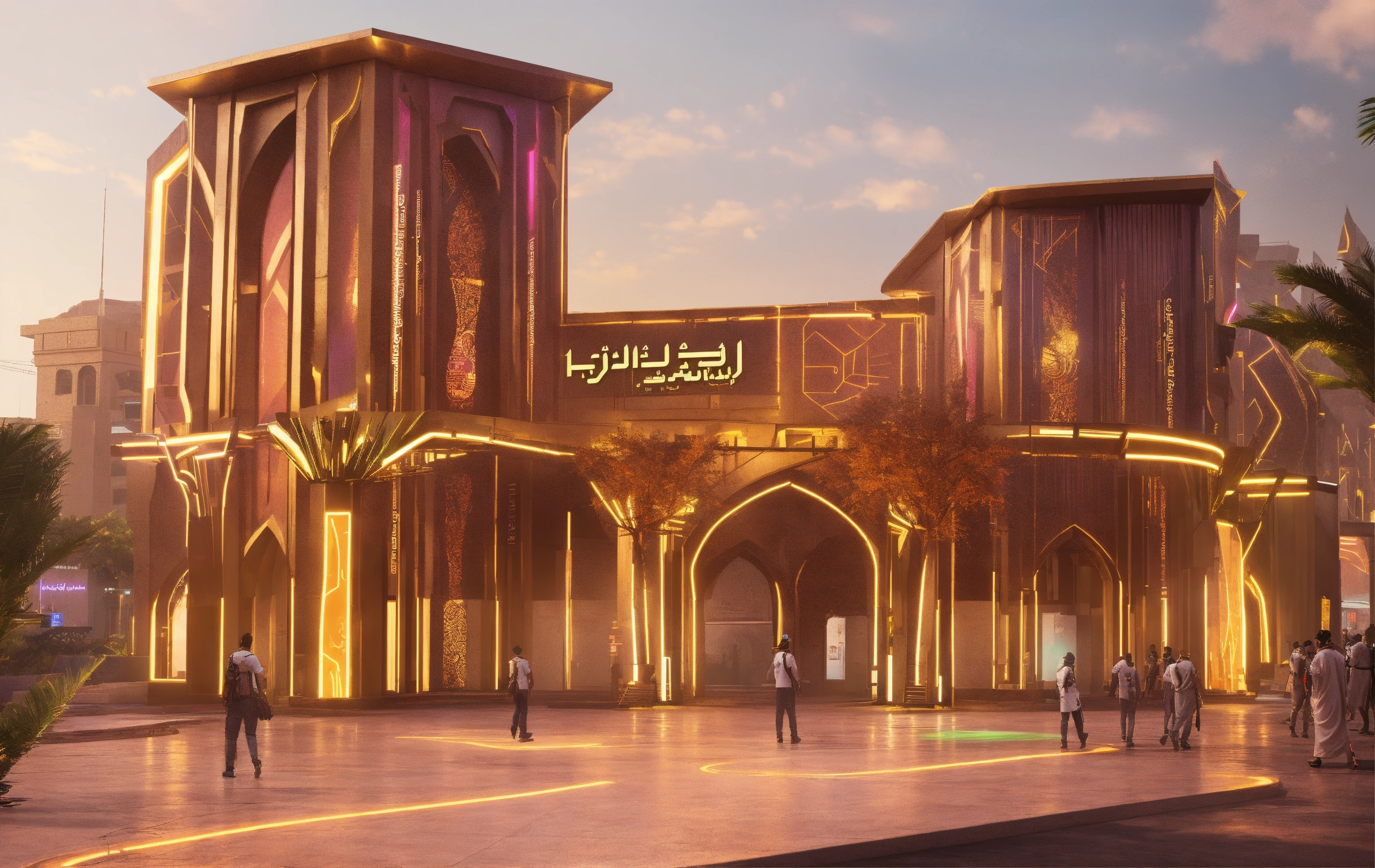 Lexica - Generate an image of the entrance of the esports venue ...