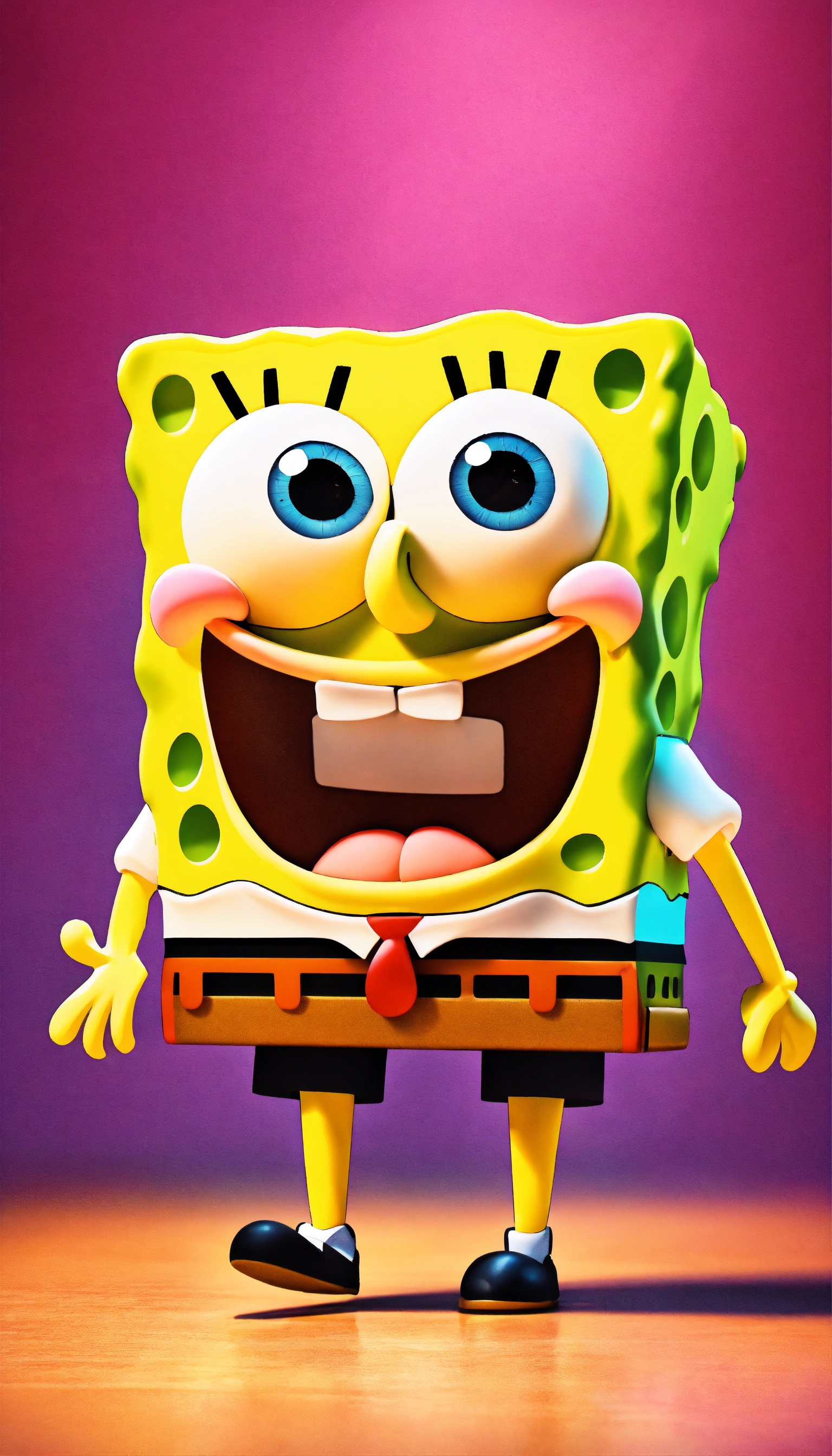 Lexica - SpongeBob ,full body image ,cute ,realistic, vivid colors ...