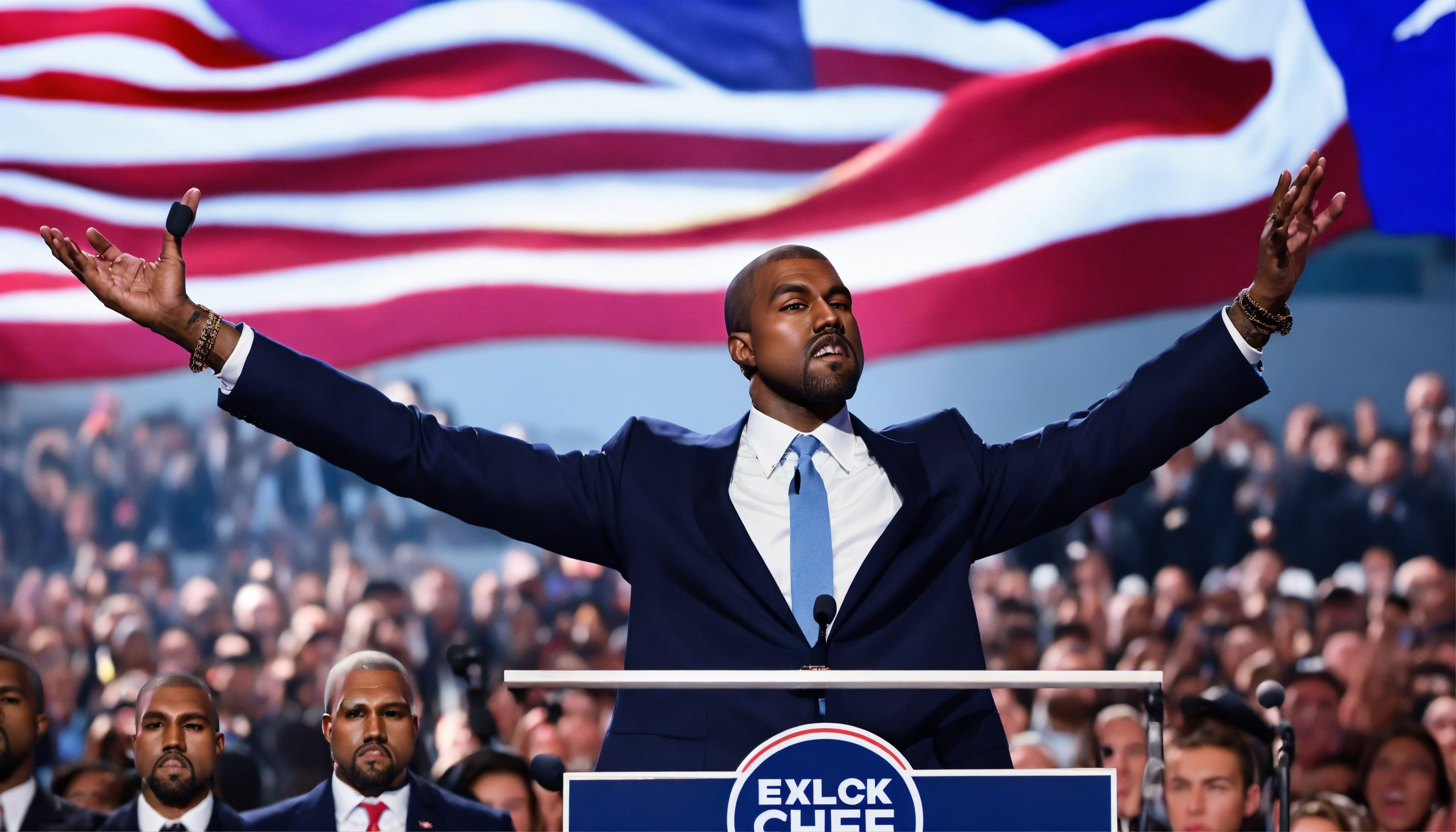 Lexica - An ultrarealistic photograph of Kanye West, president, in suit ...