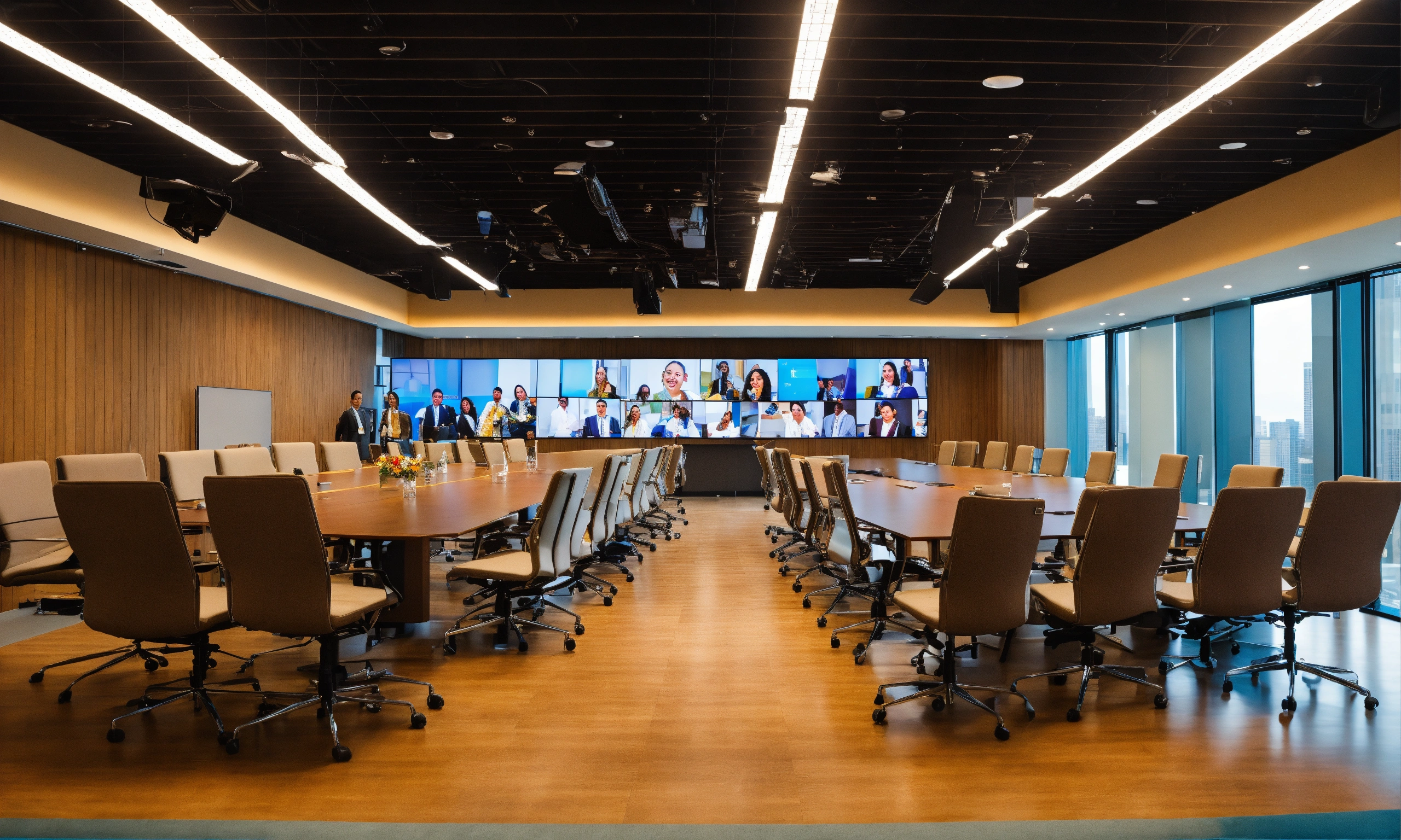 Lexica - A full conference room filled with multicultural well dress ...