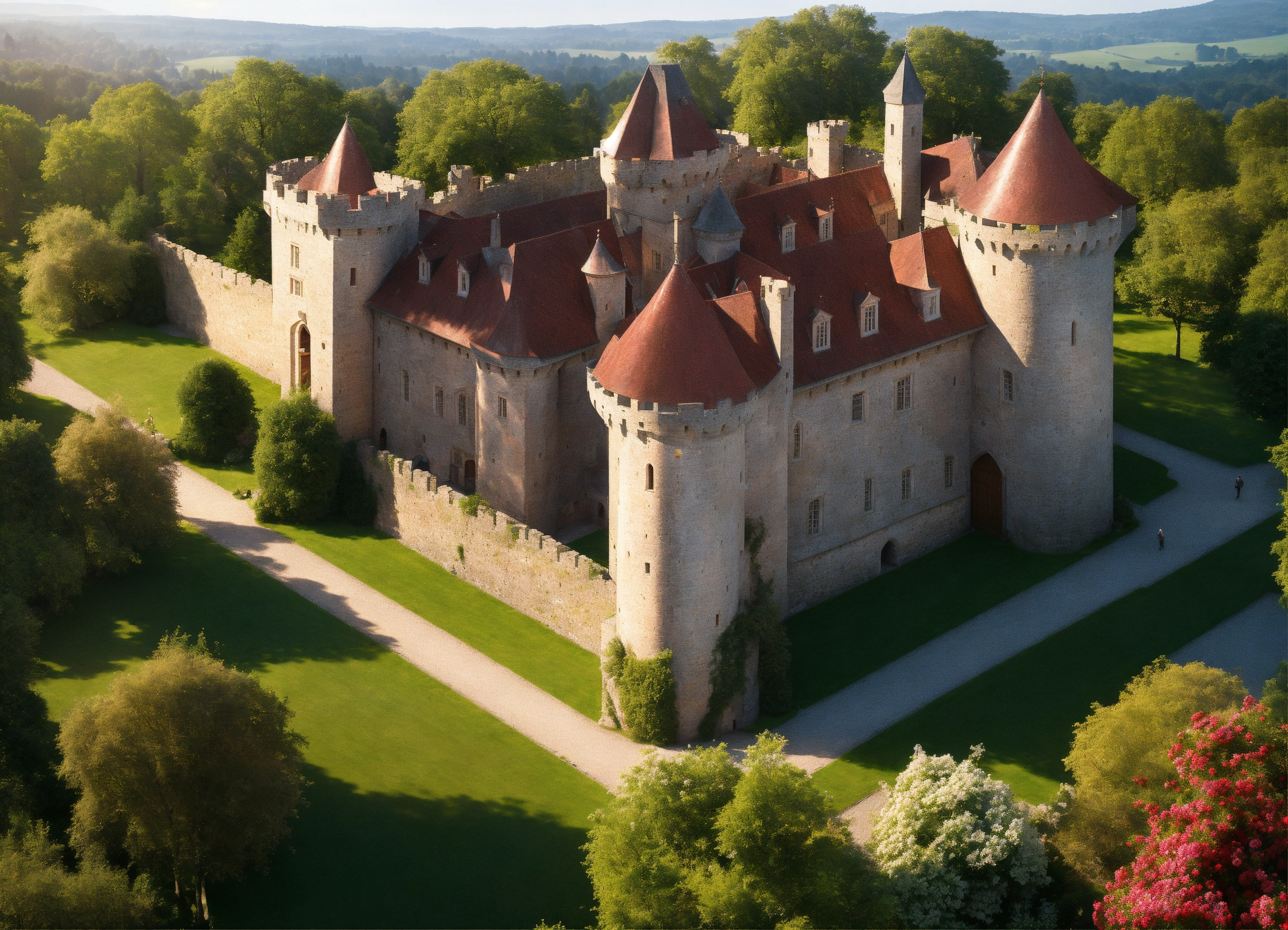 Lexica - Ultra realistic, photorealistic, bird's eye view of a small ...