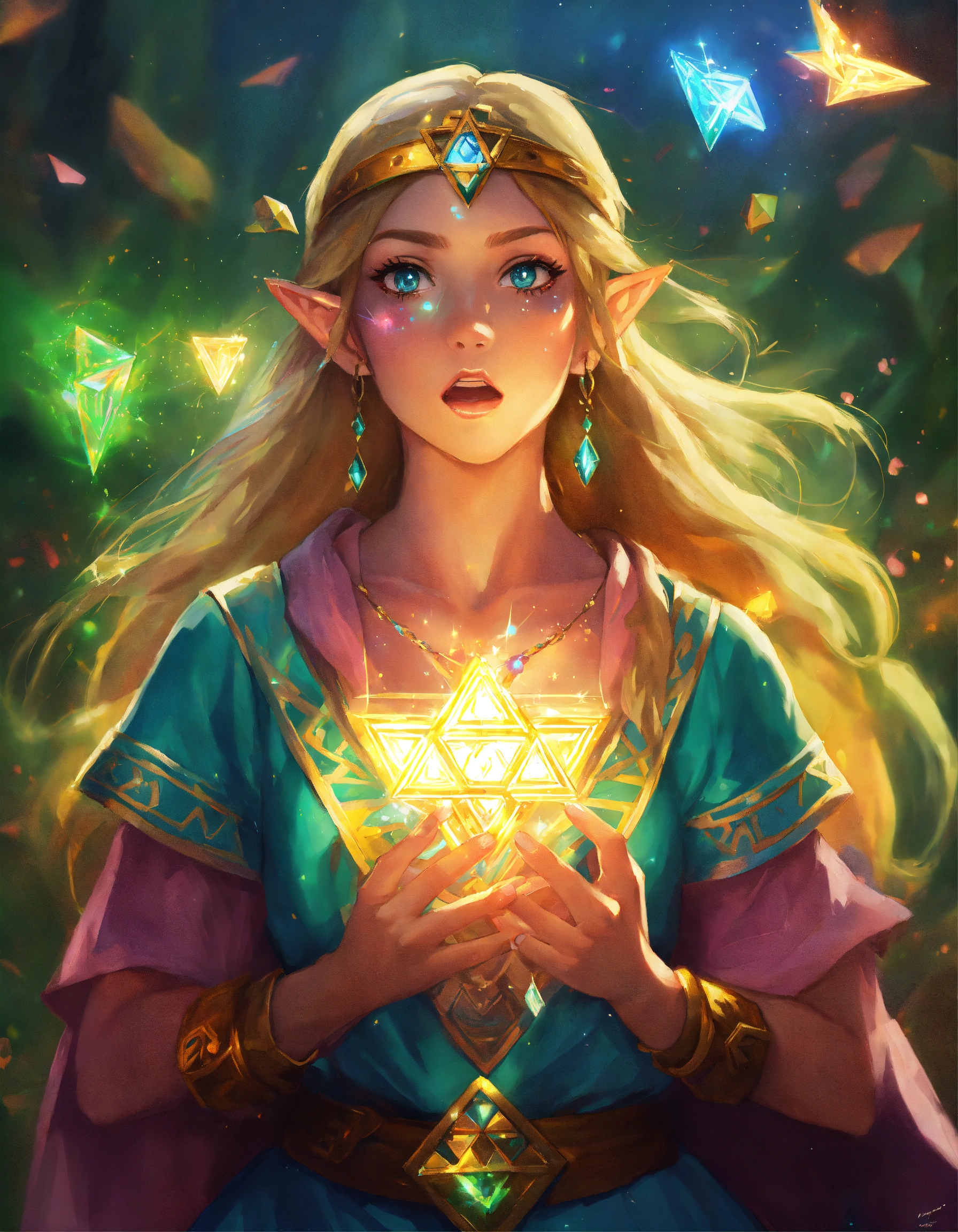 Lexica - Fantasy art full body portrait of magic sparkles spell ...