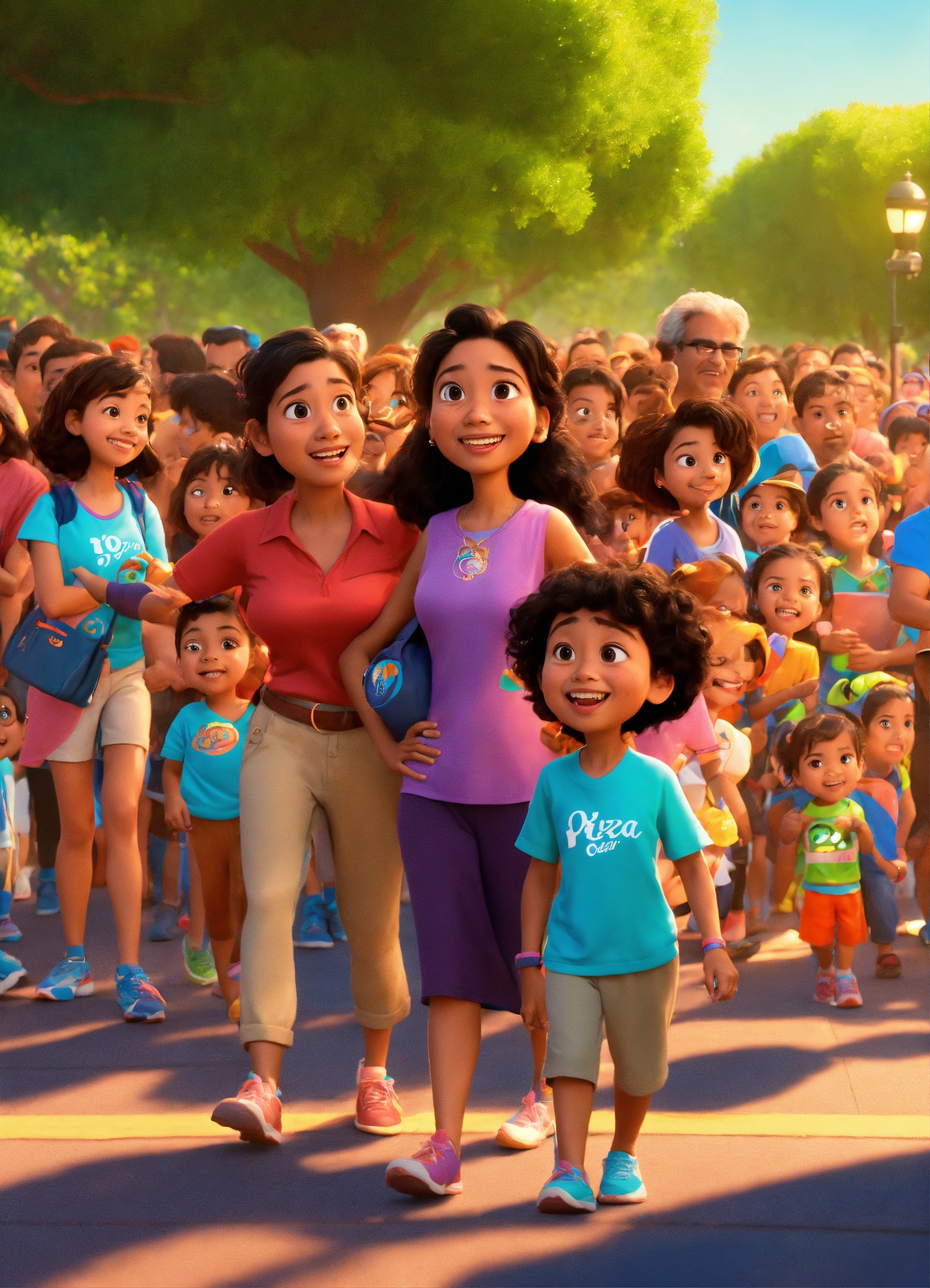 Lexica - Pixar animation of hispanic 9 yera old Mia and her family ...