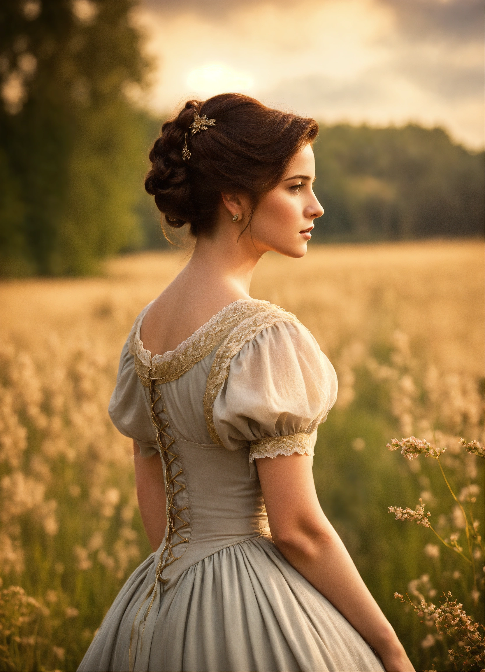 Lexica - Regency Romance Cover. Young attractive regency woman with ...