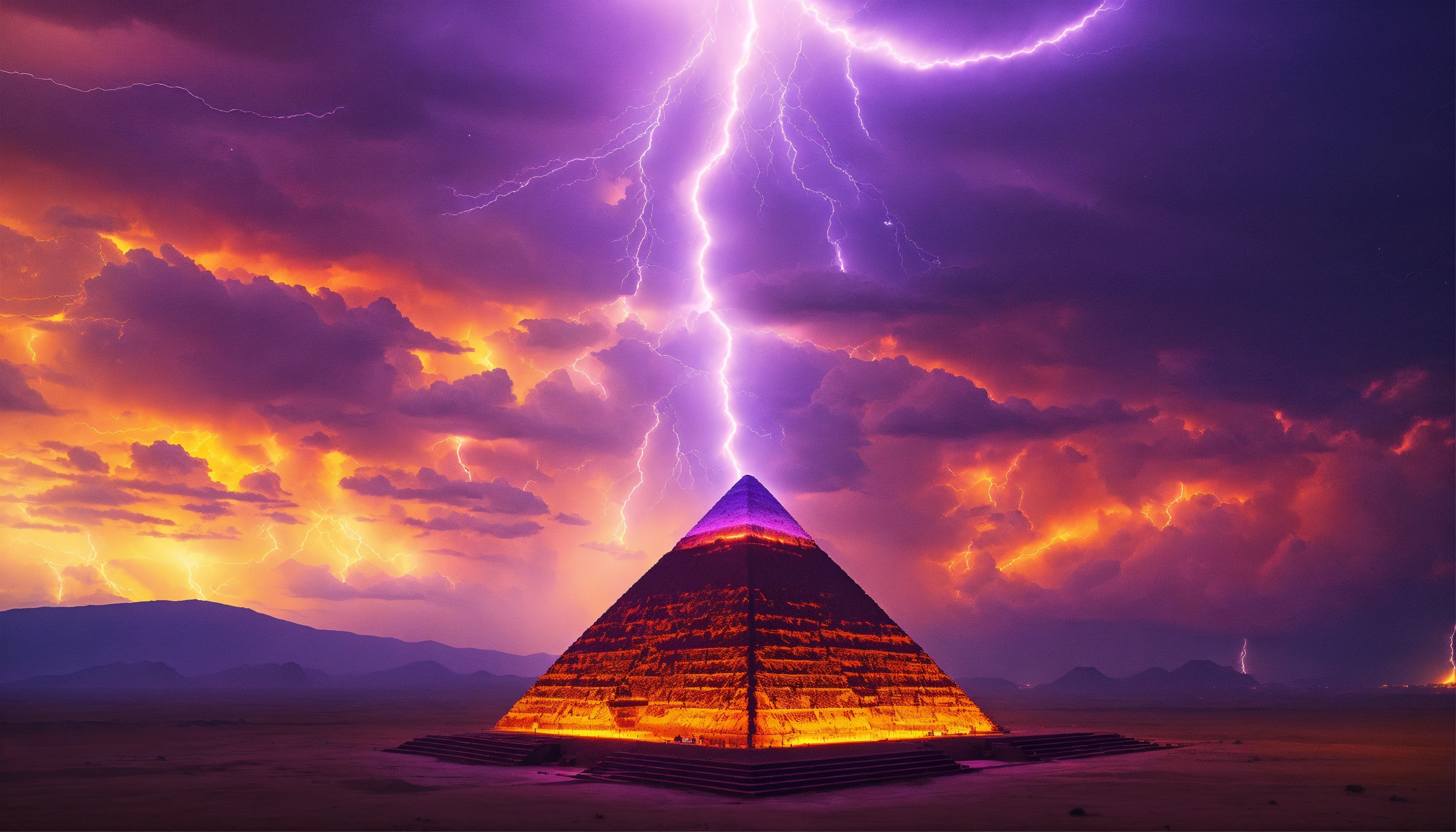 Lexica - Frequency of Zeus, 963hz, lightning, orange, yellow and purple ...