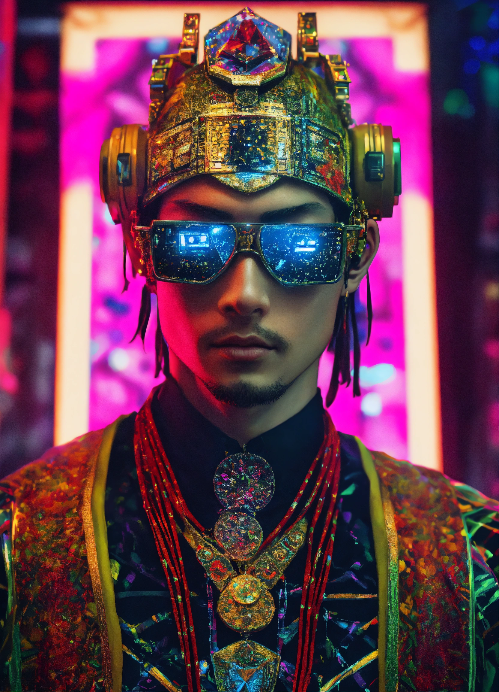 Lexica - I’m Photorealistic portrait of A diamond metal occult ...