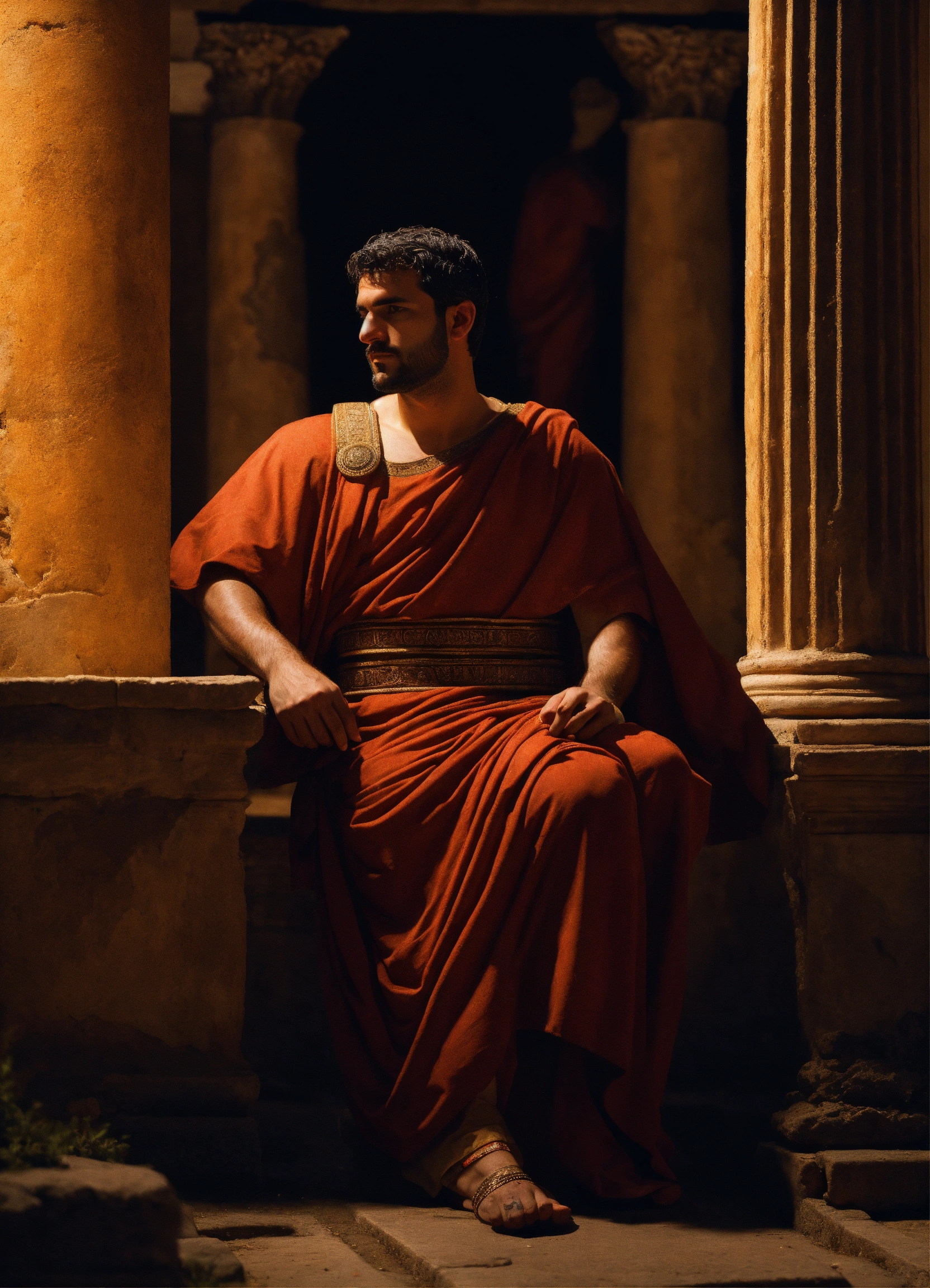 Lexica - A rich roman tribune wearing a rich roman tunic, mediterranean ...