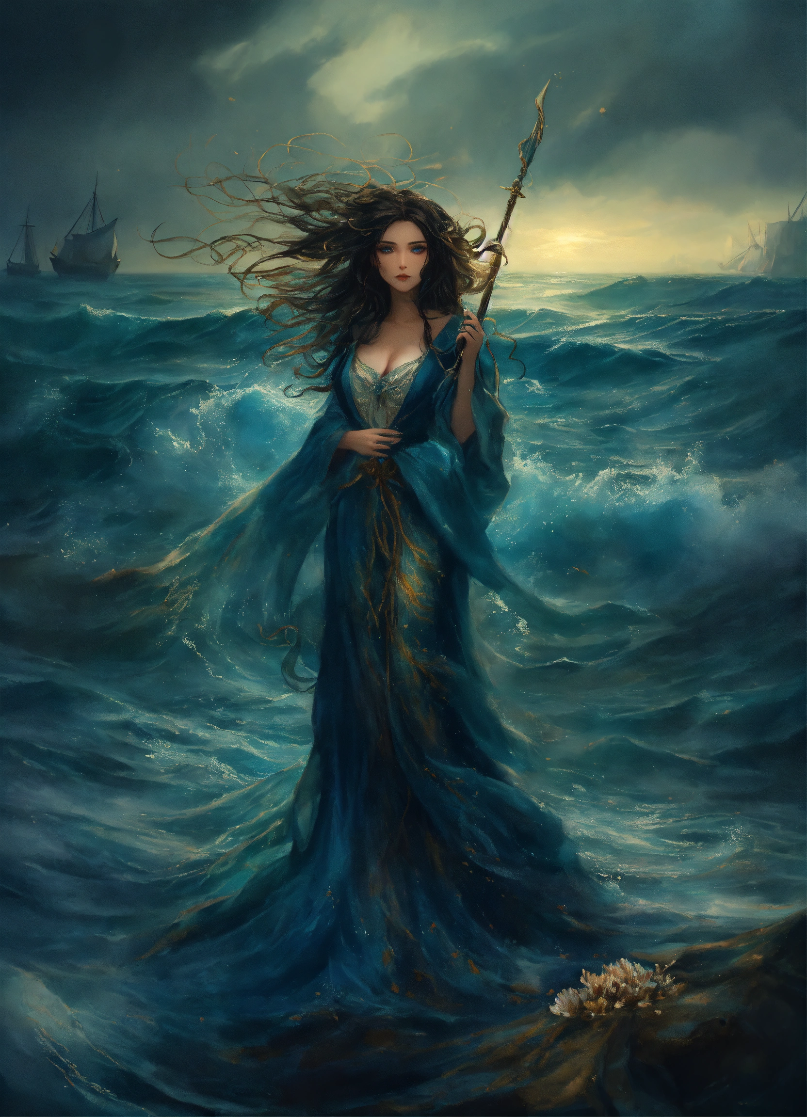 Lexica - Visualize the Nautical Witch, a fearsome figure emerging from ...