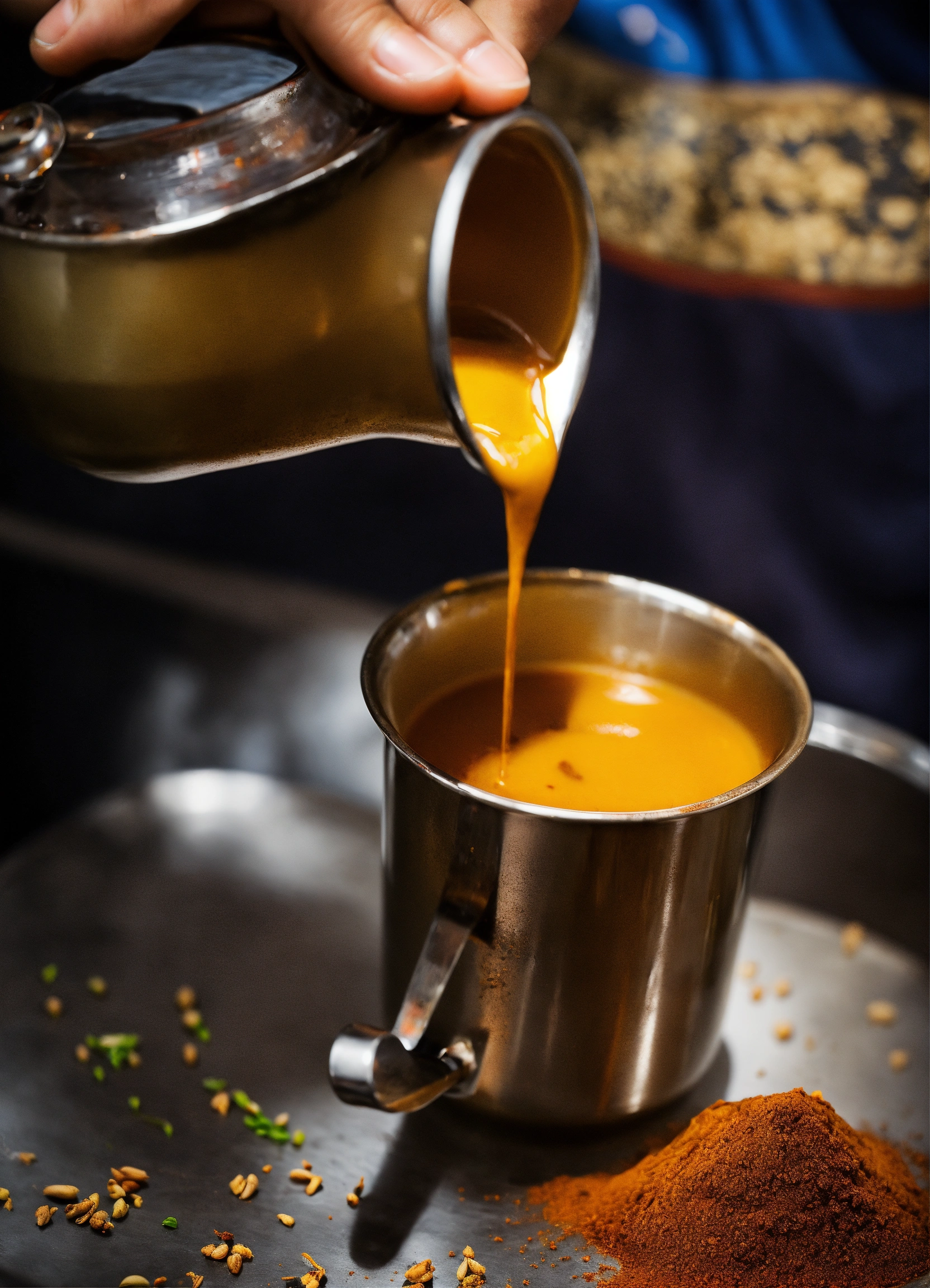 Lexica - Chai master pouring TANDOORI CHAI