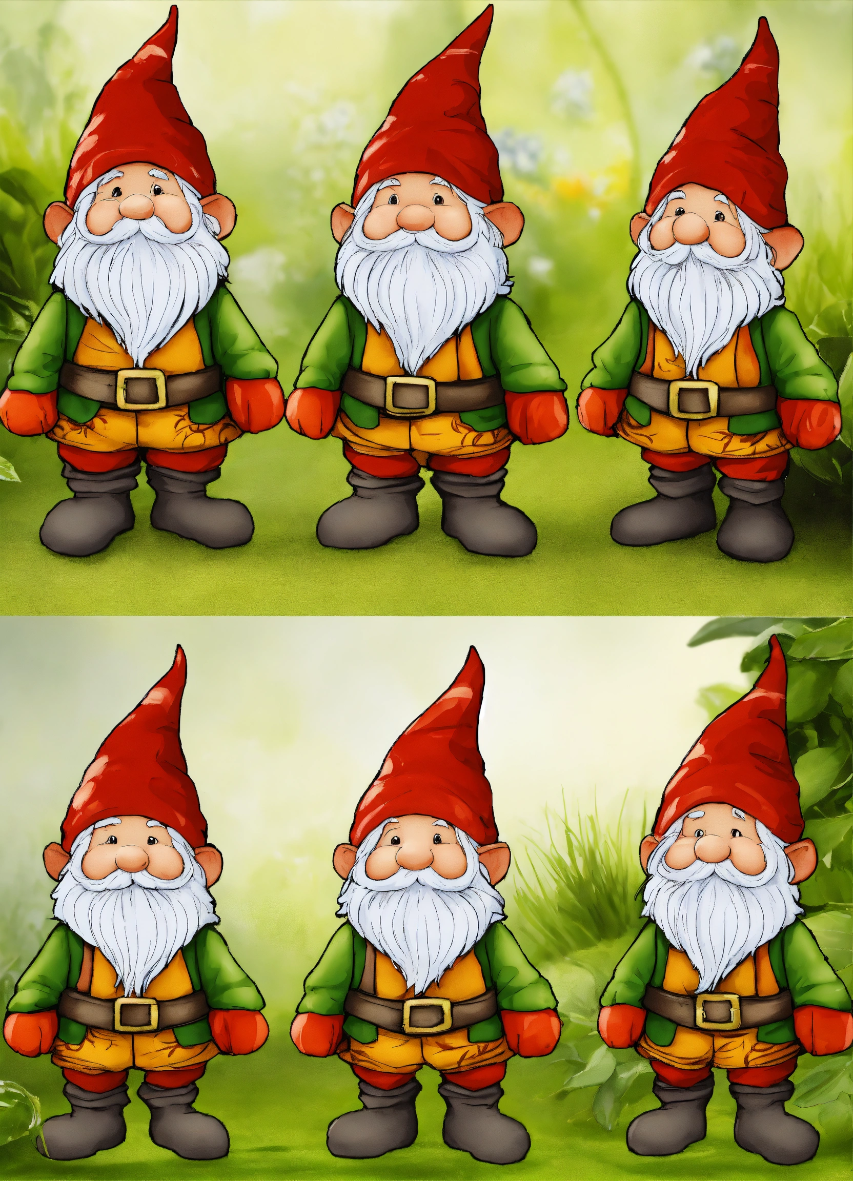 Lexica - "Please provide colorful whimsical gnomes and crawling elves ...