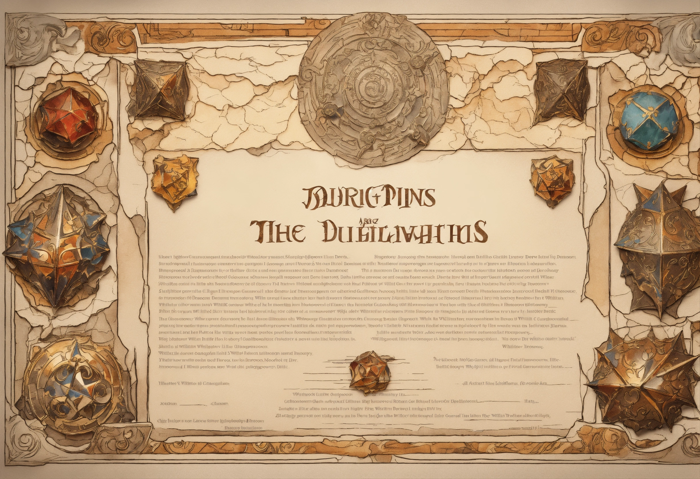 Lexica - A dungeons and dragons paper sheet with embellishments ...