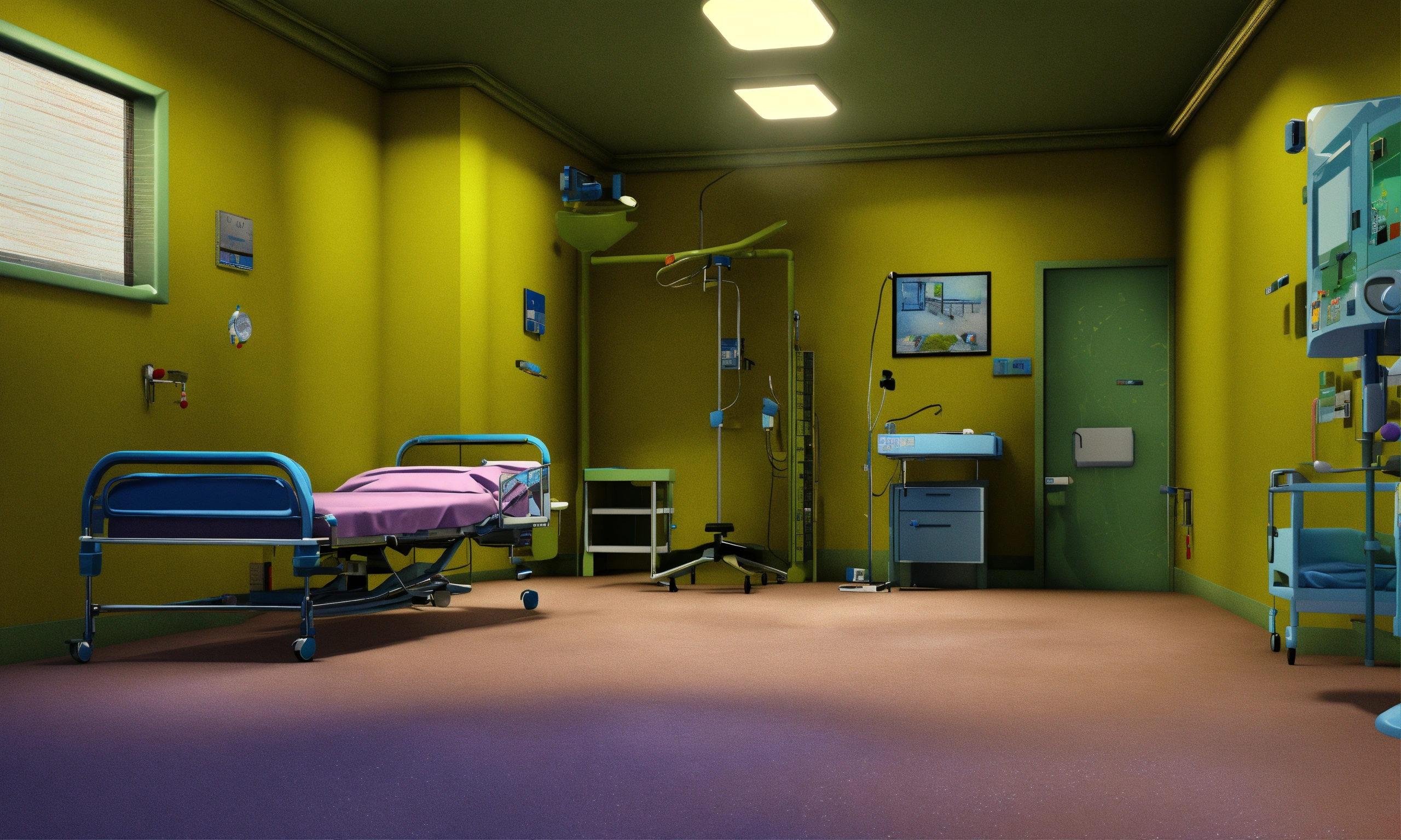 Lexica - Little hospital room, 3d, art, game,