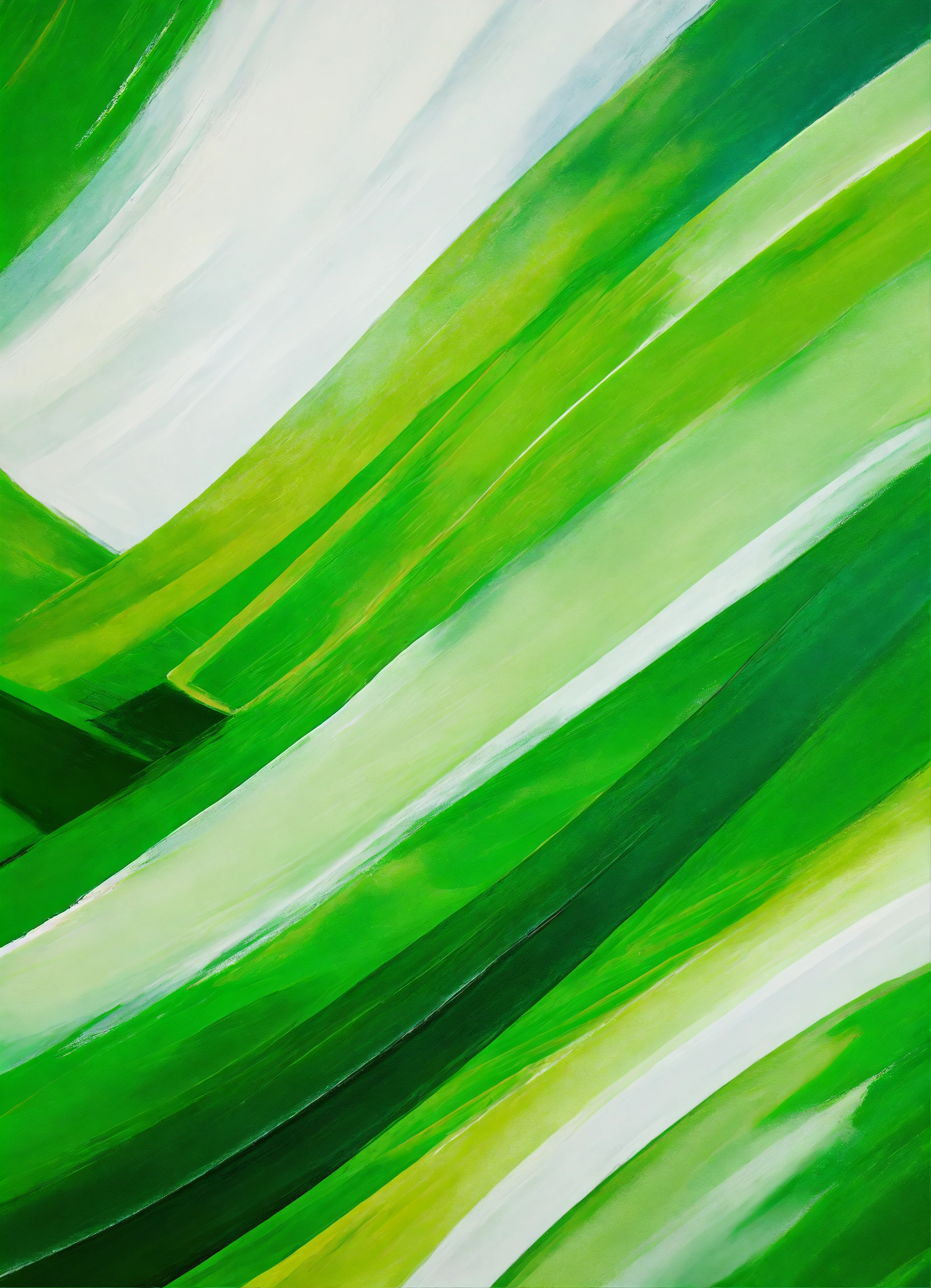 Lexica - Abstract art green and white