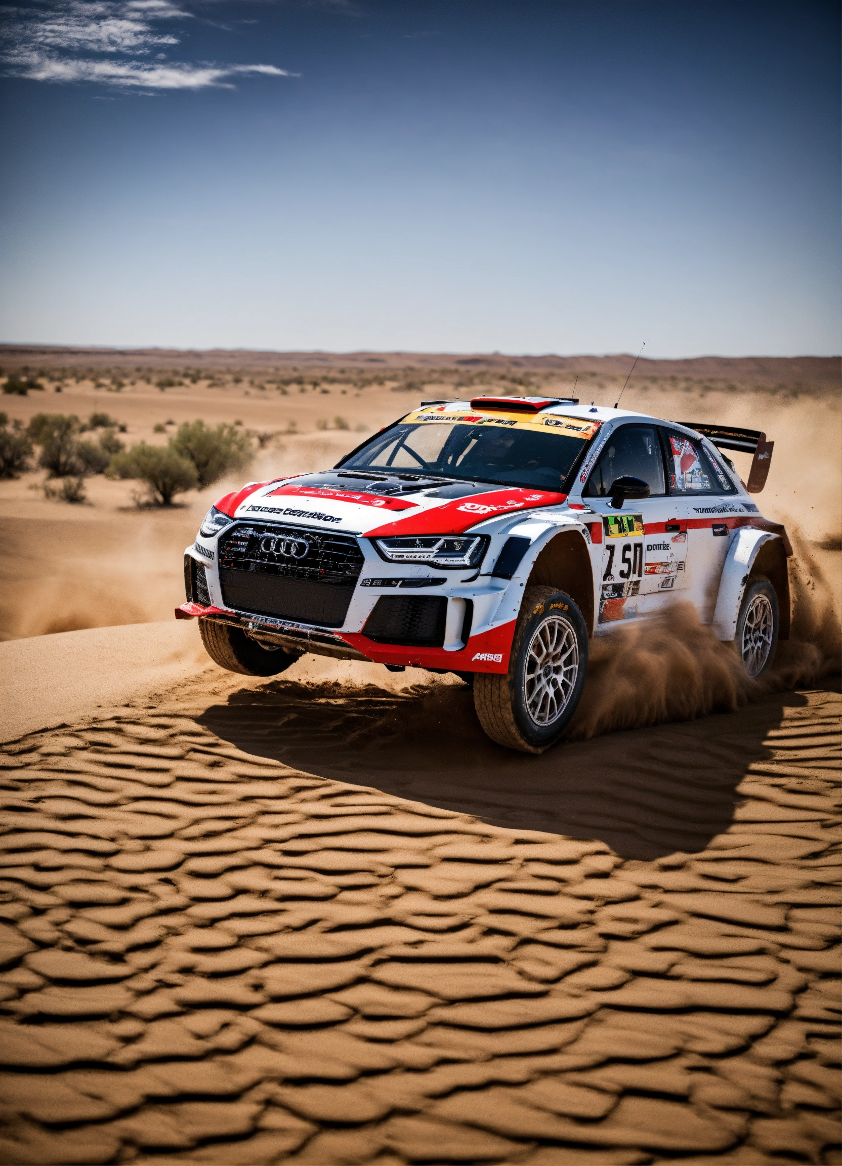 Lexica - Audi rally car in desert
