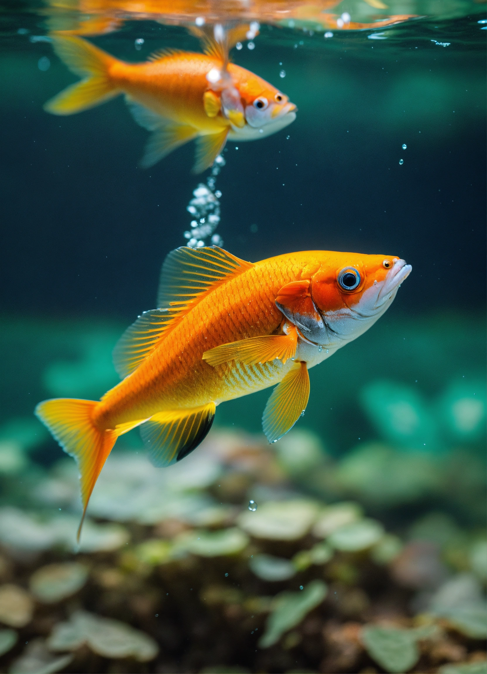 Lexica - The drop falls below the water surface, it morphs into a small ...