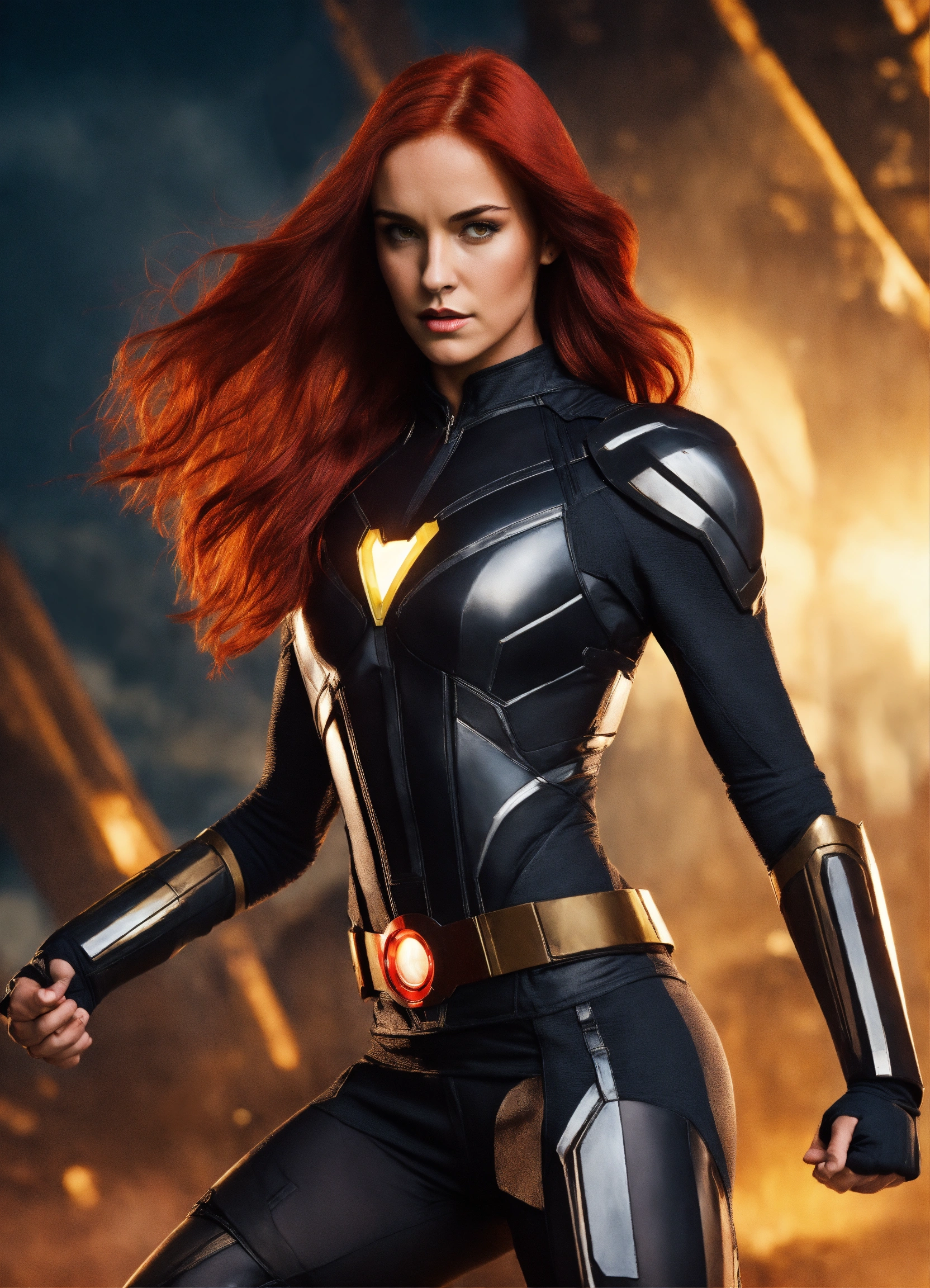 Lexica - Fitness model female X-Men Shadowcat with red hair wearing ...