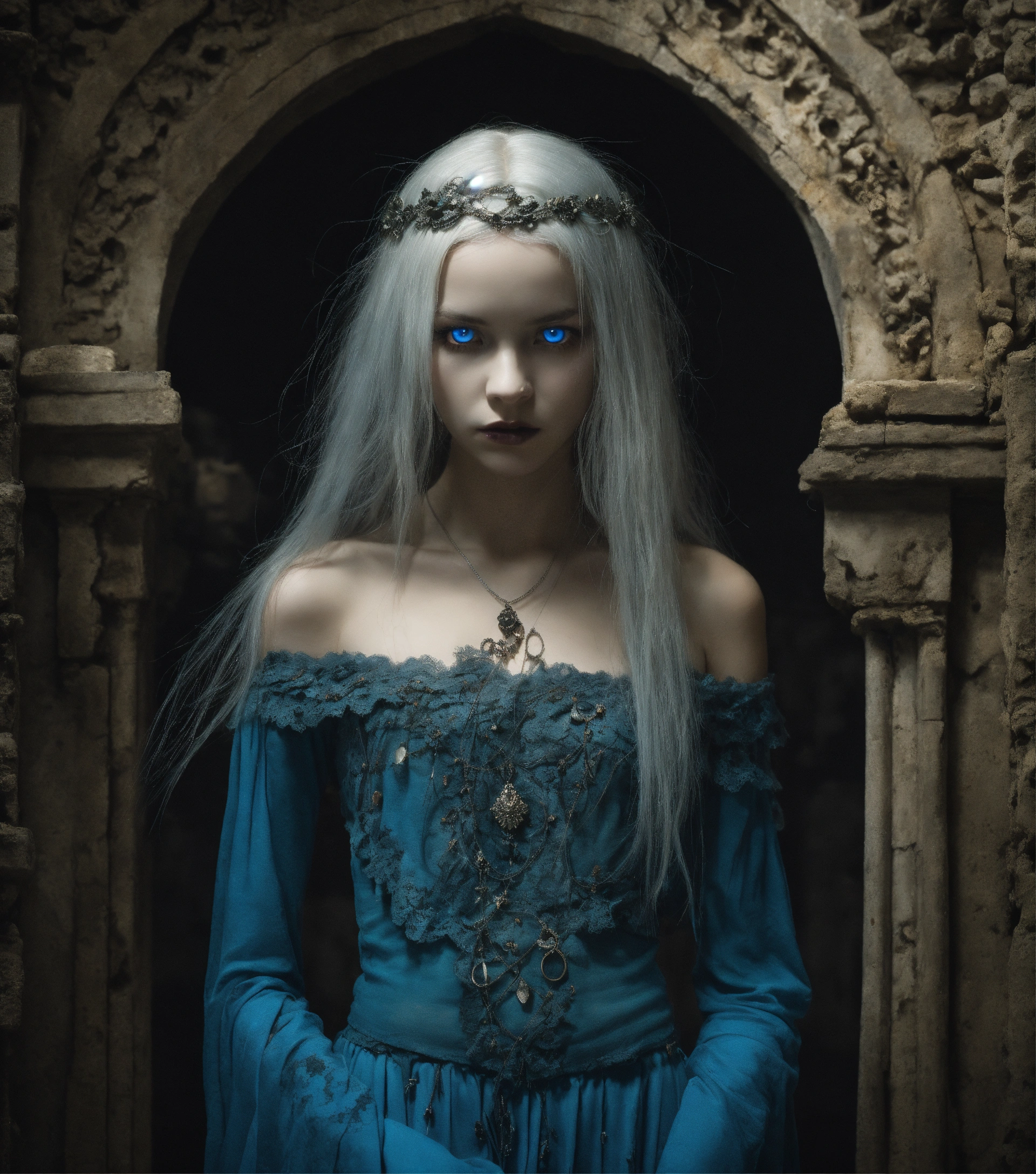 Lexica - Body portrait, twelve year old childish female goth ...