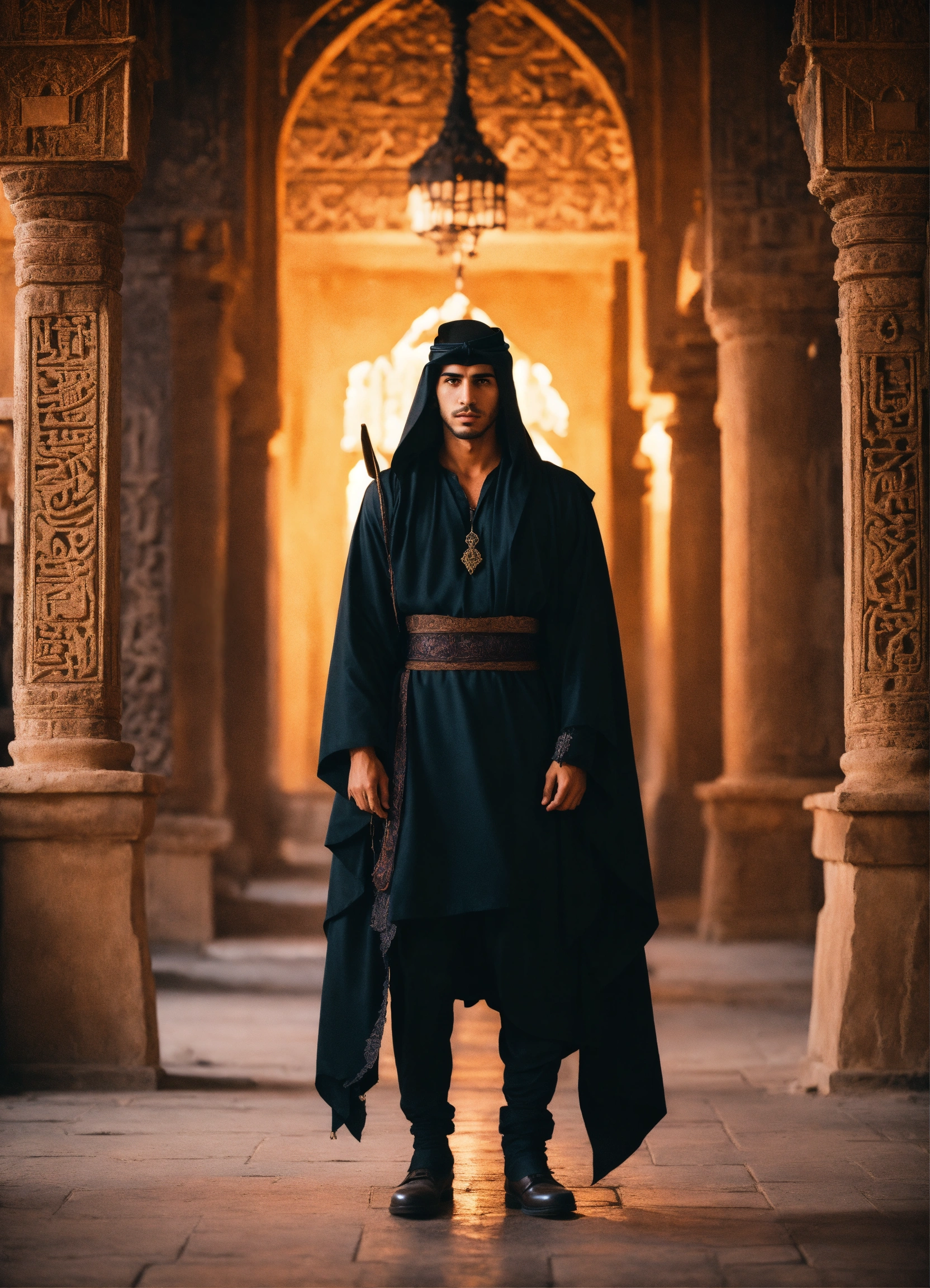 Lexica - Portrait of a young handsome dark and evil Middle Eastern ...