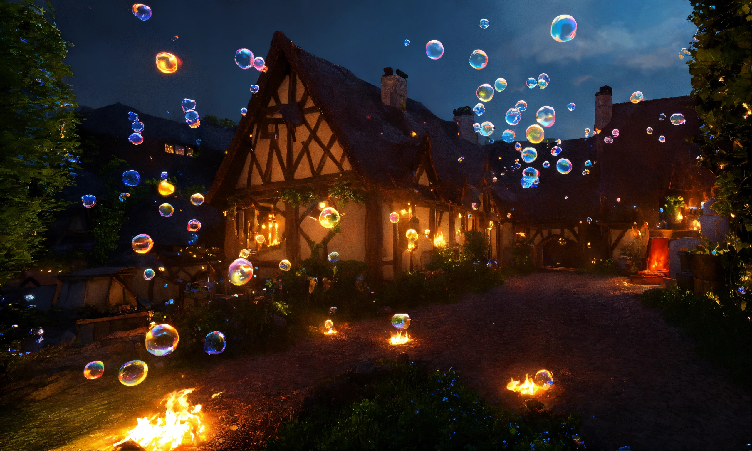 Lexica - Bubbles made from molten glass, lava bubbles, burning bubbles ...