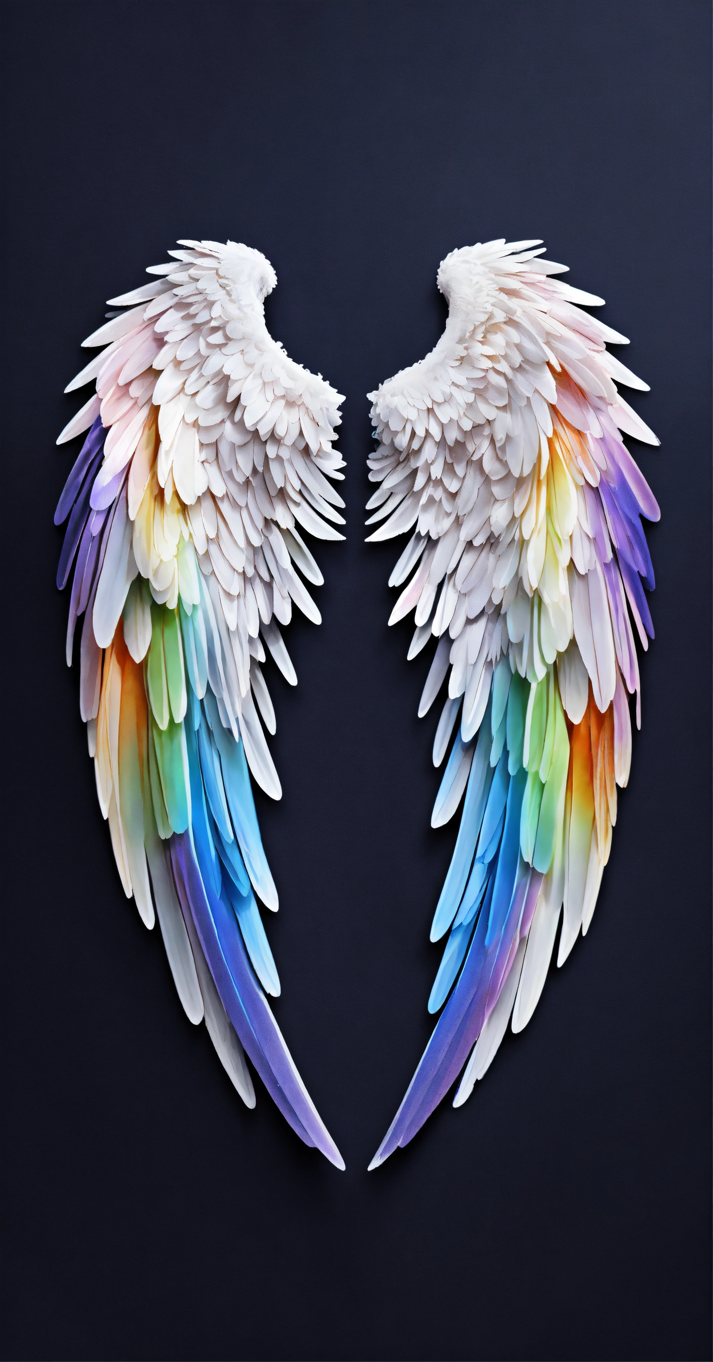 Lexica - Beautiful and perfect small angel wings in soft rainbow colors ...