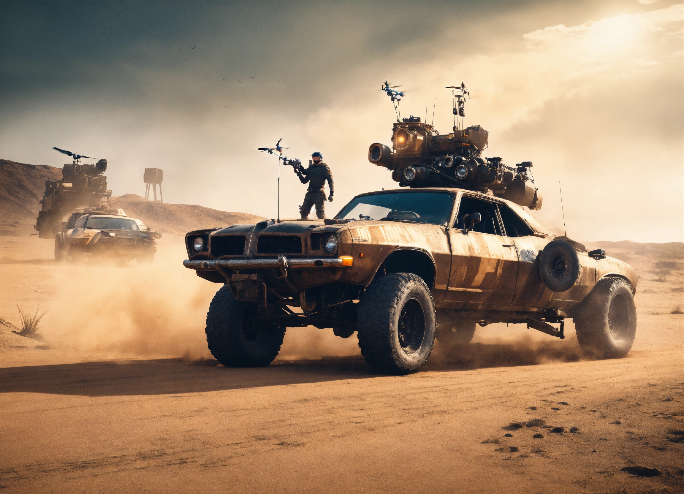 Lexica - Mad Max vehicles and special forces rolling out, drone ...