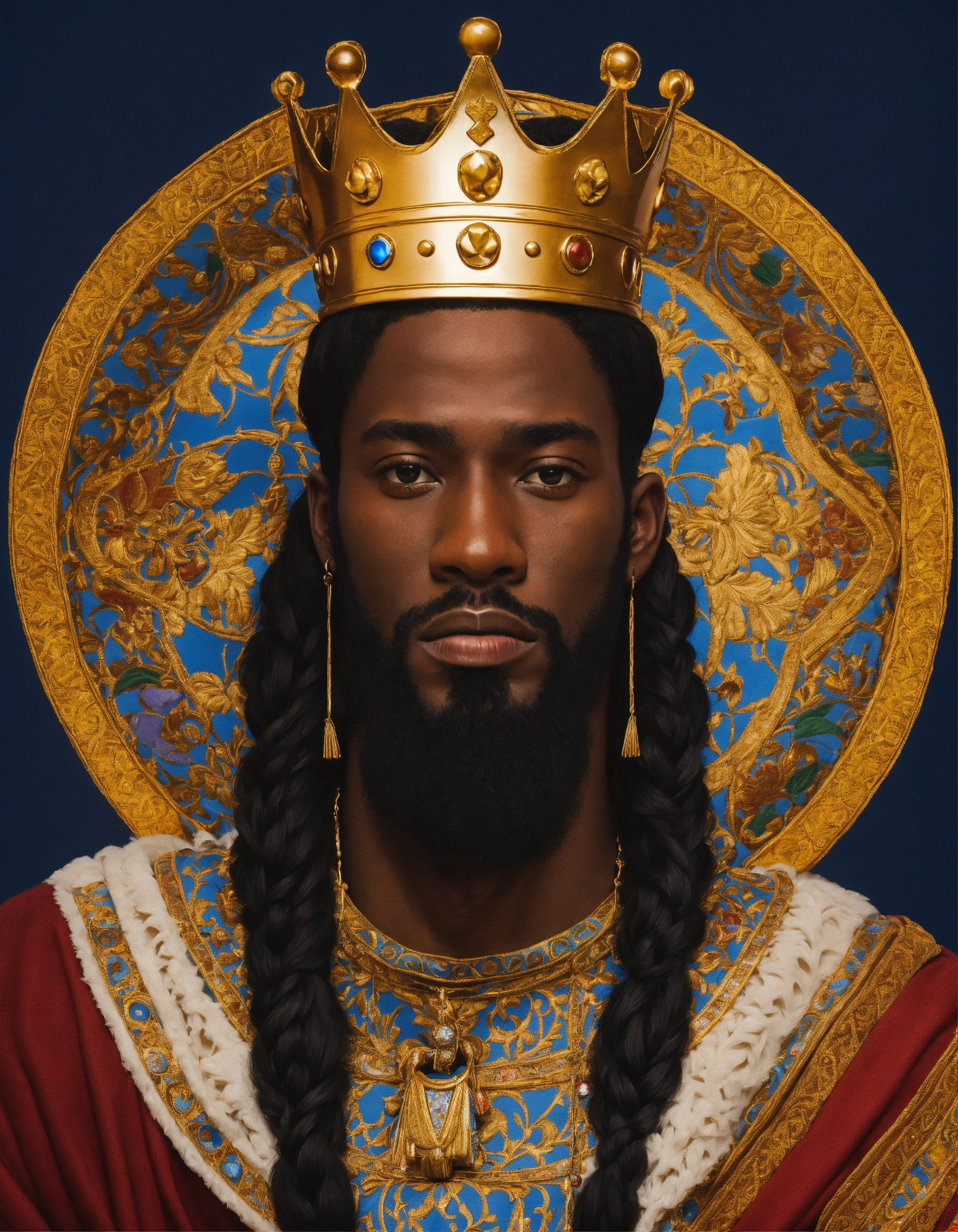 Lexica - A black king david with a royal crown