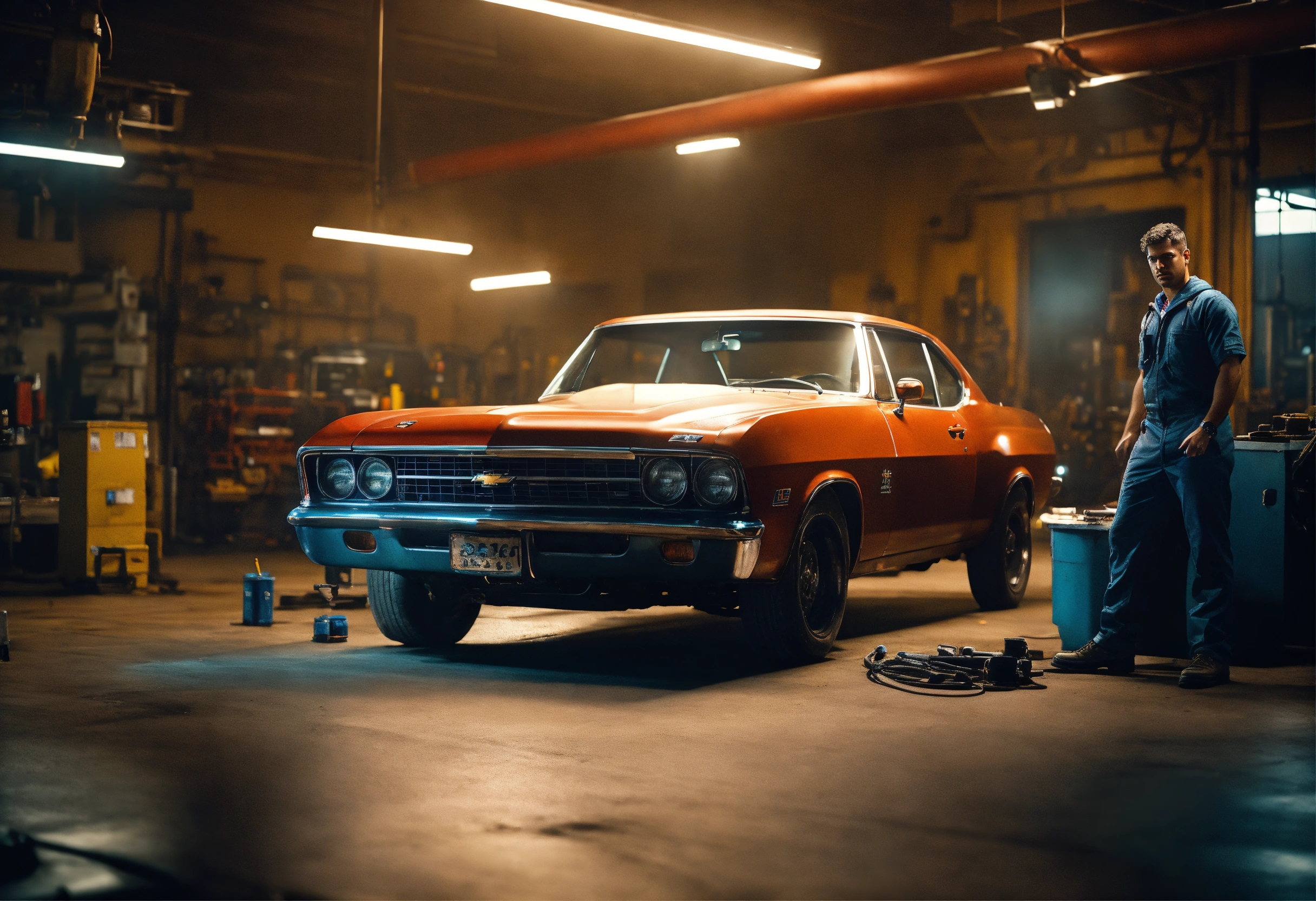 Lexica - Elevate the mechanic to the forefront of the scene in this ...