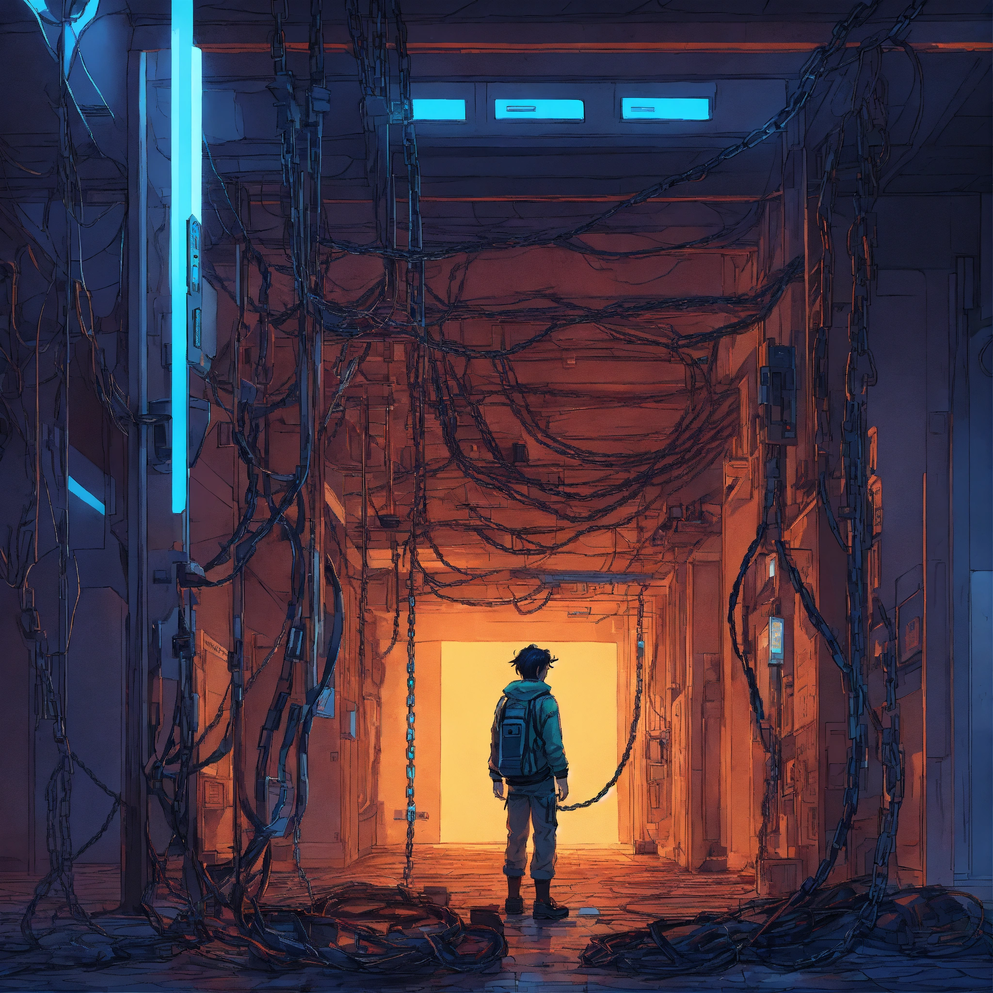 Lexica - Depict a scene in a stylized, cartoon dystopia where a ...