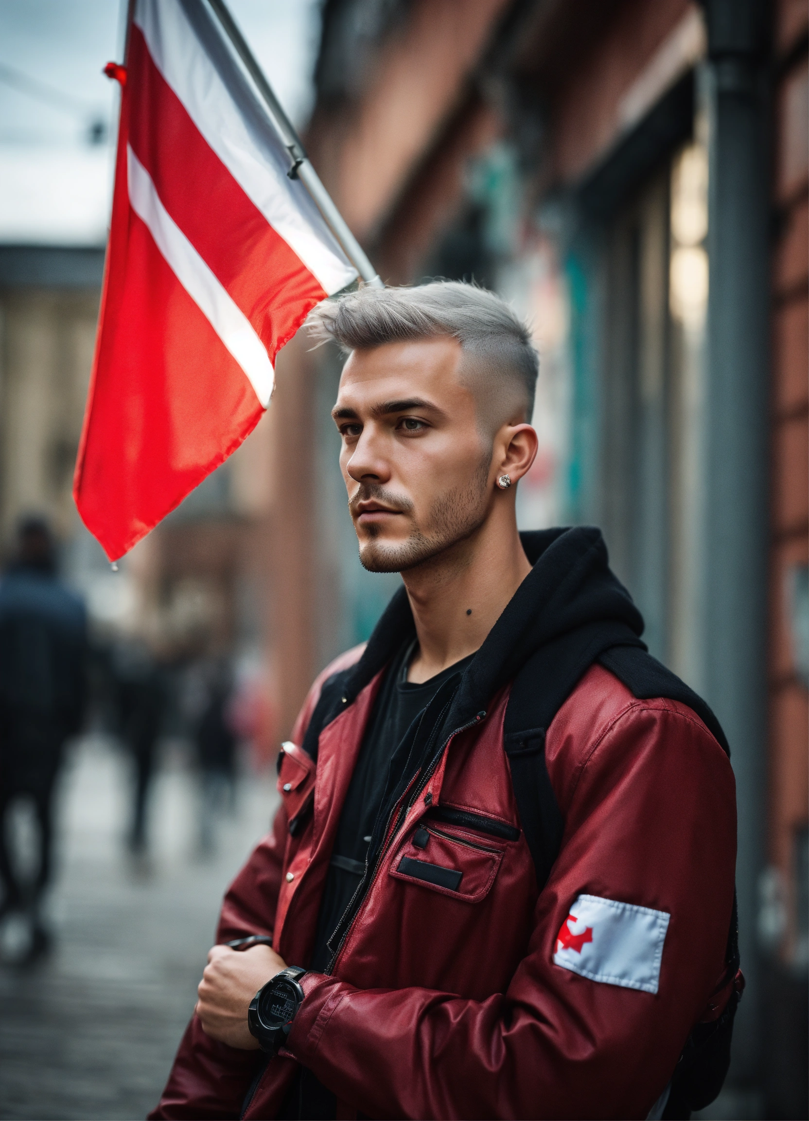 Lexica - Cyberpunk style, handsome guy in cyber punk city, Poland, in ...