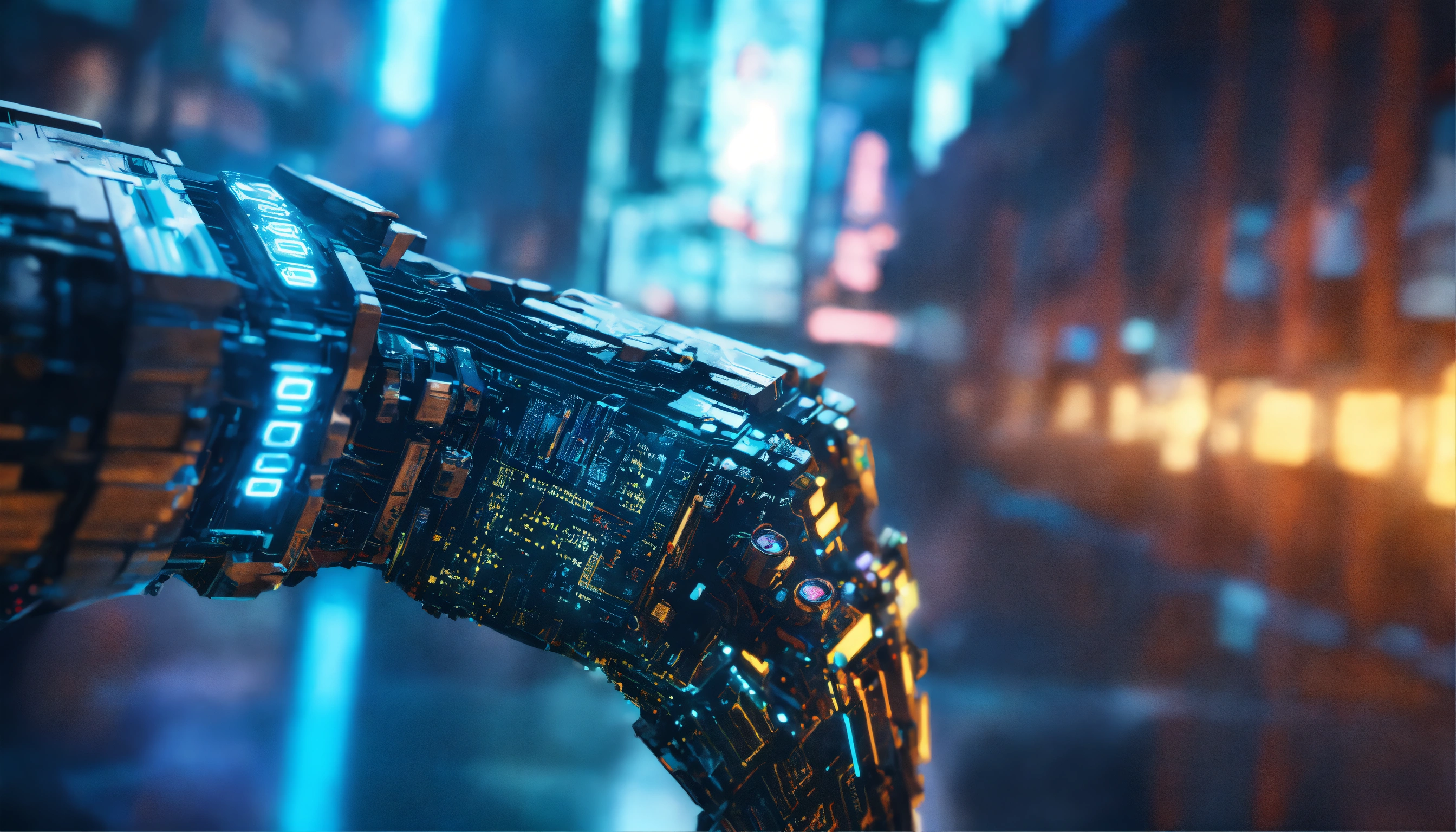 Lexica - Cyber code from the hand, cyberpunk style, detailed, highres, 4k