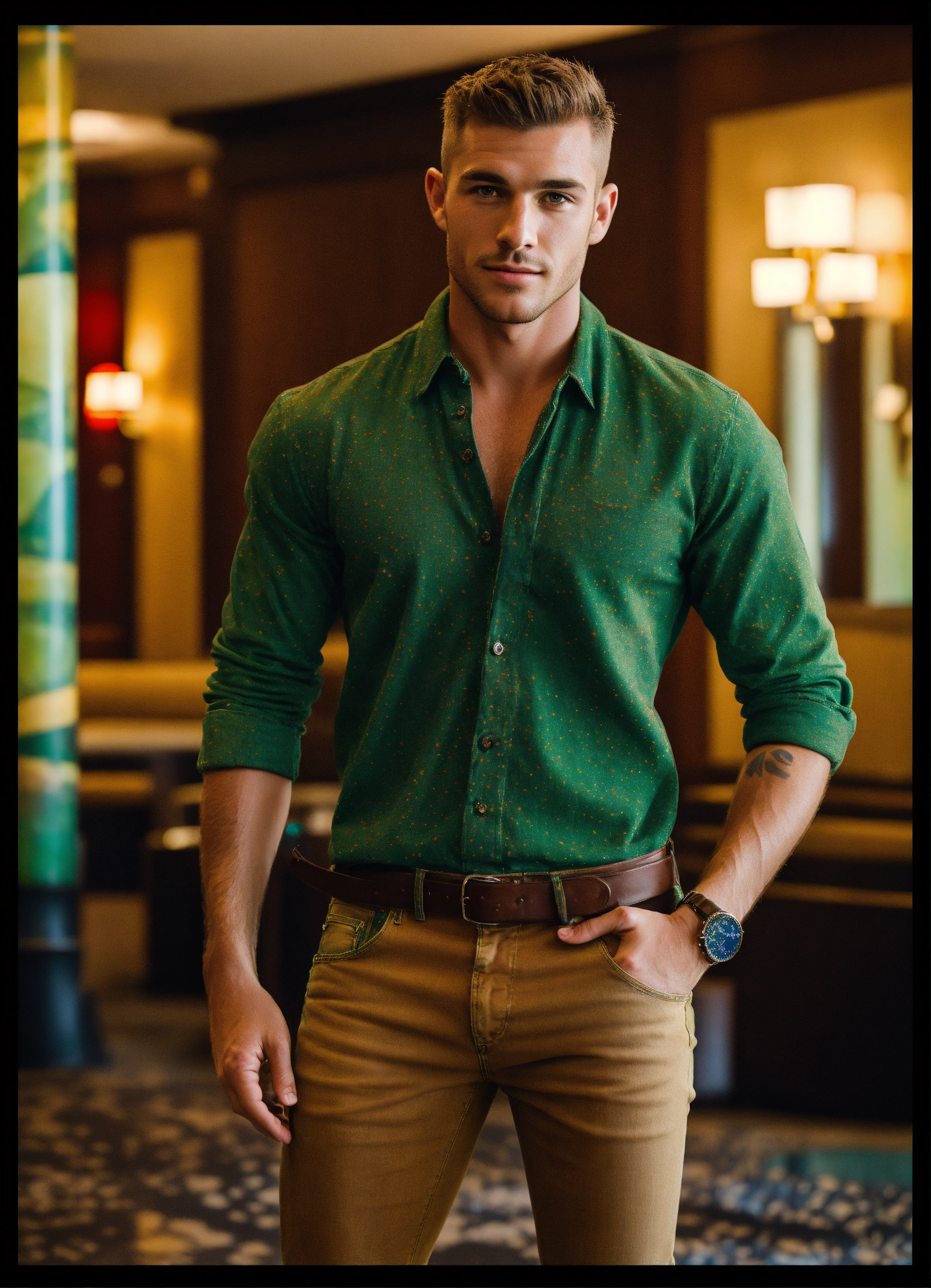 Lexica - Handsome human-looking alien male. With freckled skin. Irish ...