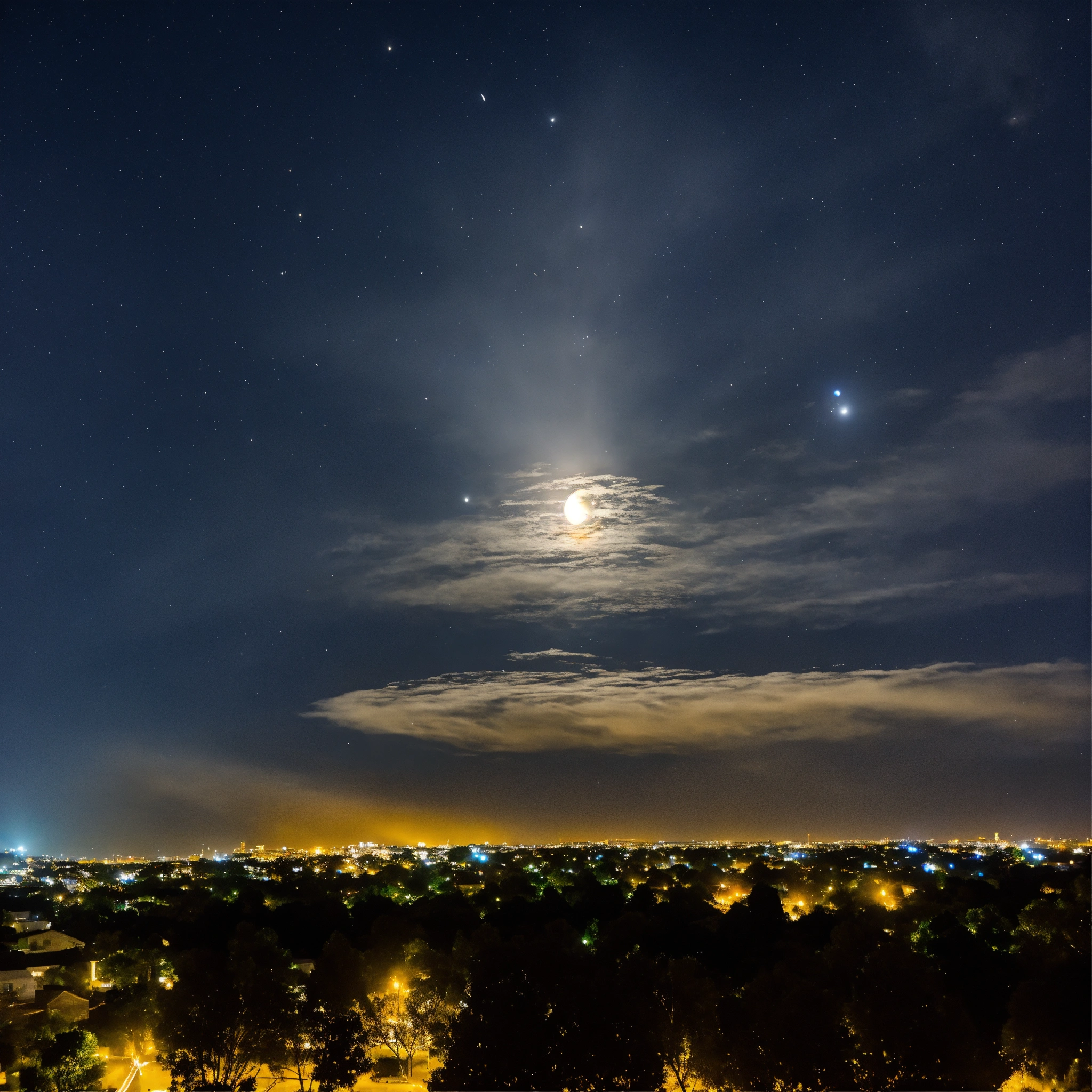 Lexica - Moon exploding in the night sky