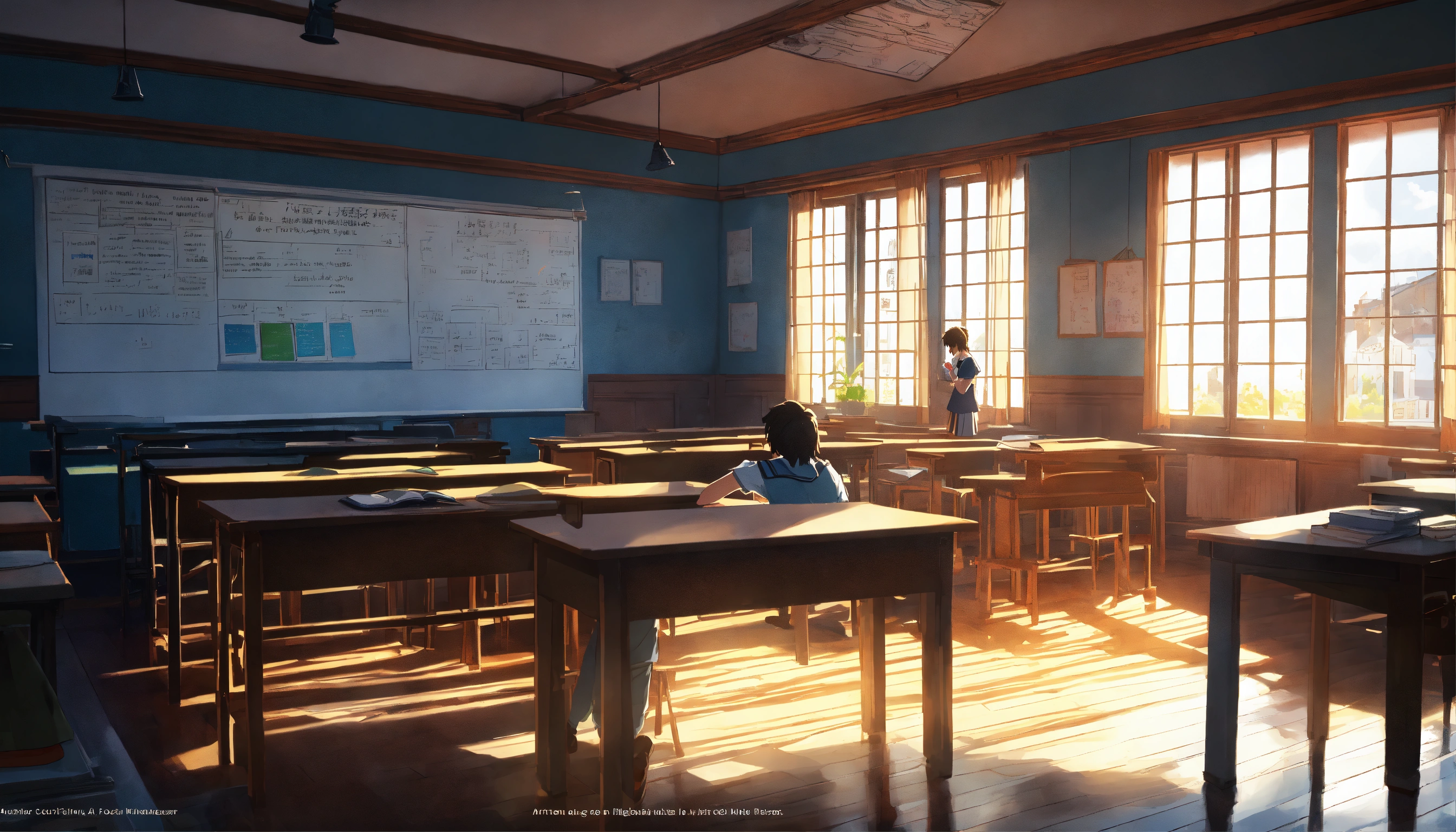 Lexica - Create a high resolution artwork of an english lesson, in a ...