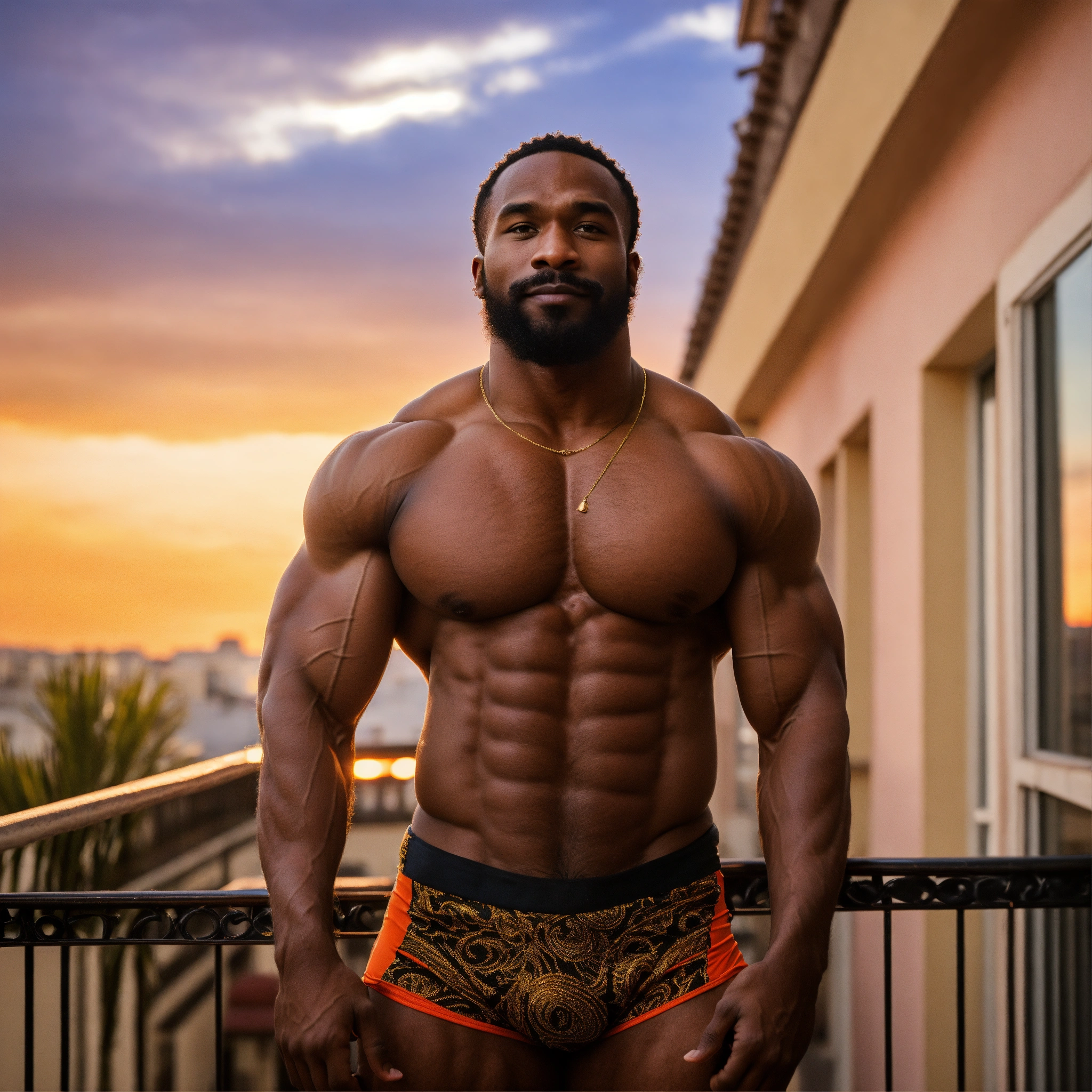 Lexica - 30-year-old hairy Nubian man with big muscles, big bodybuilder, body like a wrestler ...