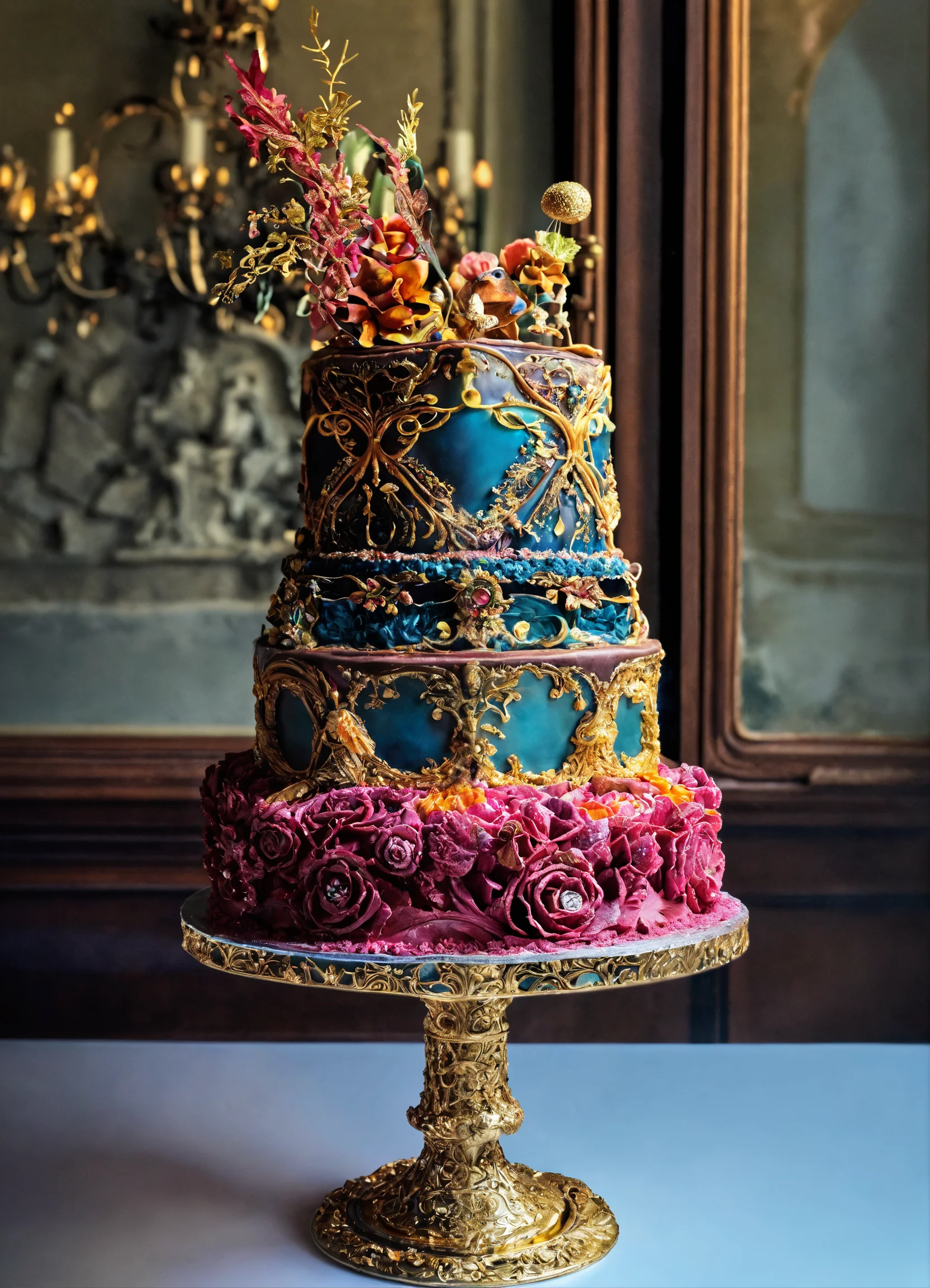 Lexica - Hyper-realistic cake, defies expectations, intricate fondant ...